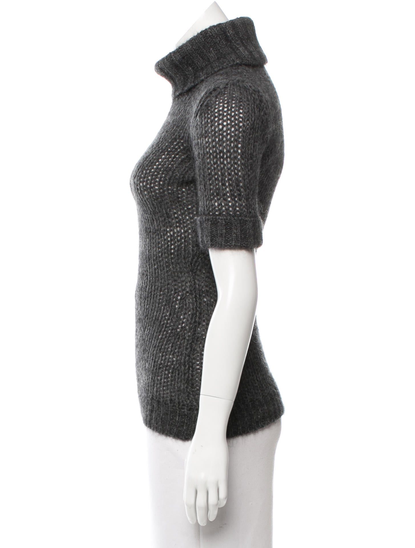 Celine Céline Turtleneck Cashmere-Blend Sweater - Grey Knitwear ...