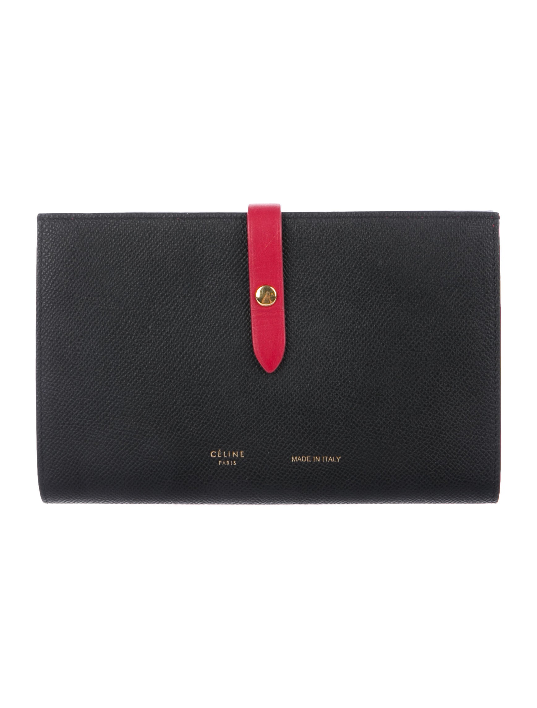 Celine Céline Large Multifunction Strap Wallet - Black Wallets ...