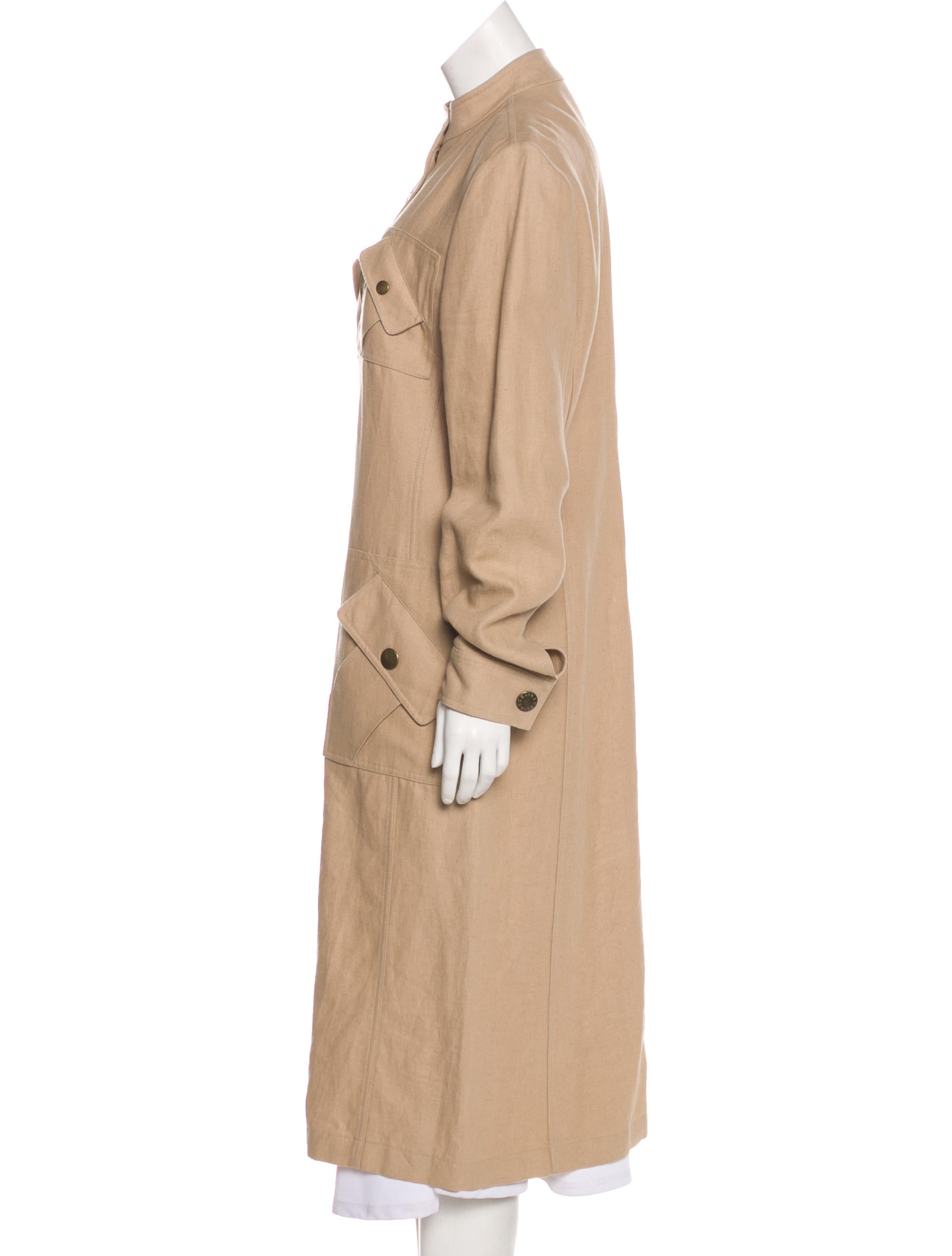 Celine Céline Linen Long Coat - Brown Coats, Clothing - CEL80292 | The ...