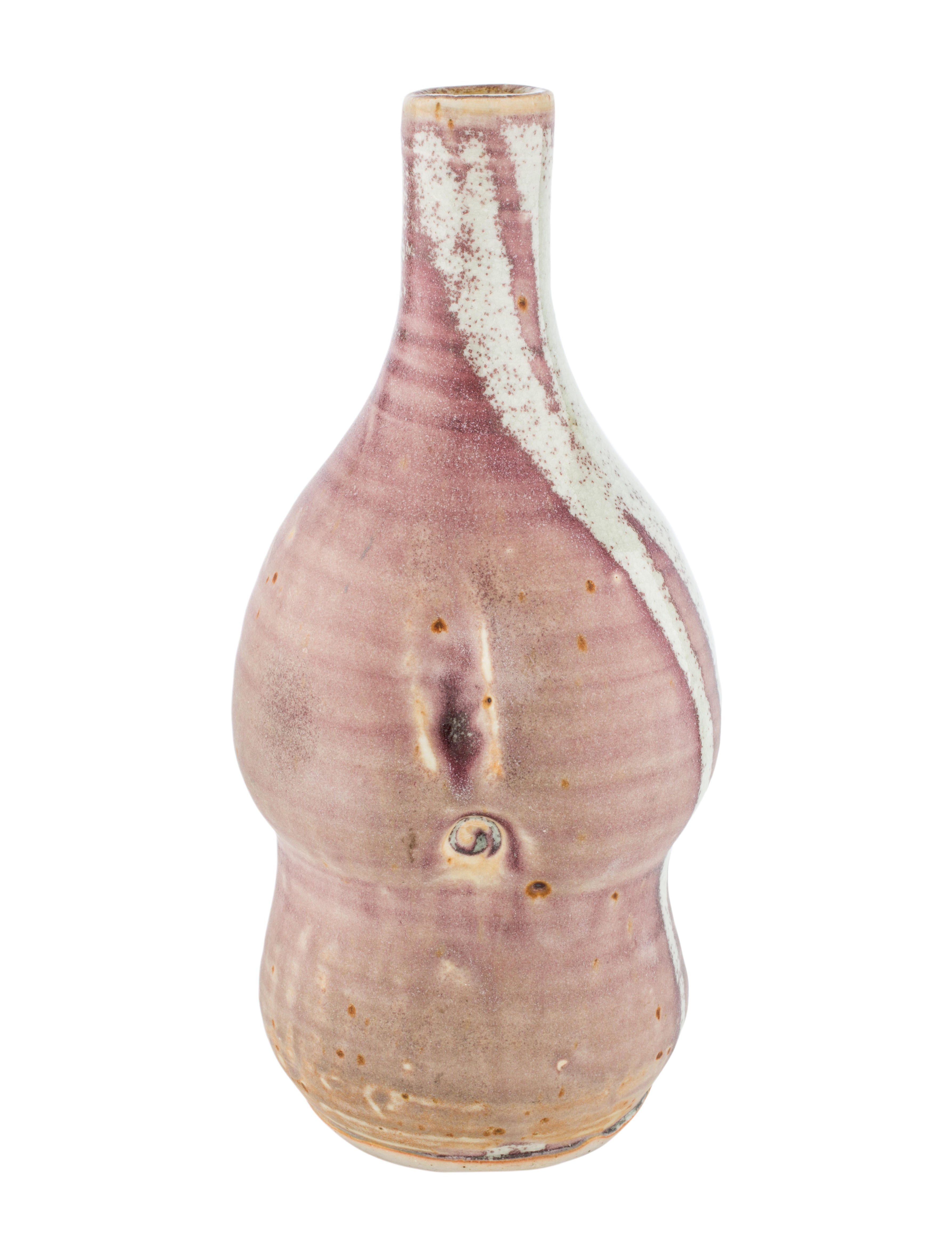 Ceramic Glazed Asymmetrical Vase - Grey Decorative Accents, Decor ...