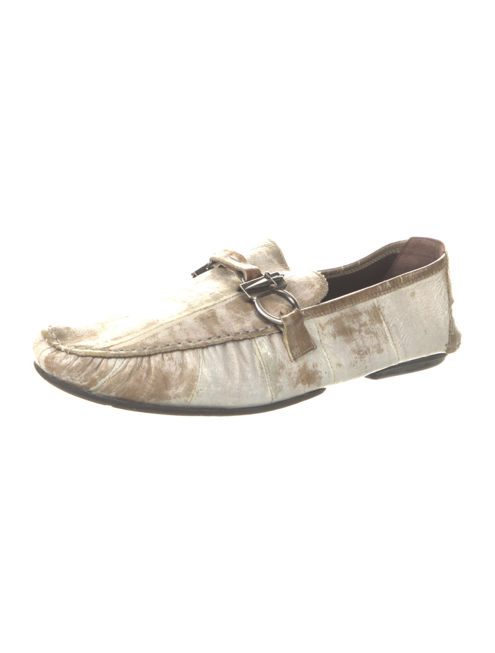 Cesare Paciotti Leather Animal Print Moccasins - Loafers, Shoes | The ...