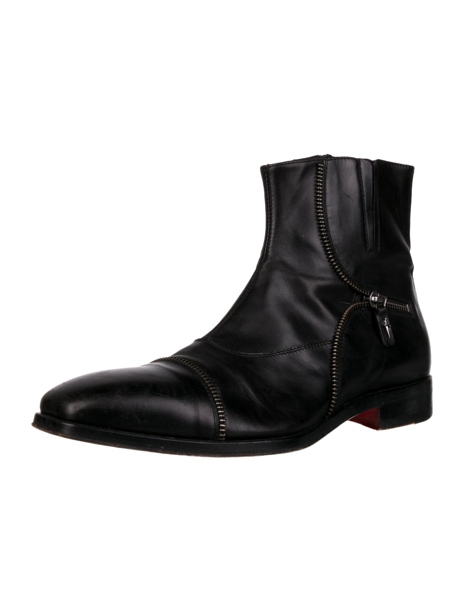 Cesare Paciotti Leather Boots - Black Boots, Shoes - CES23564 | The ...