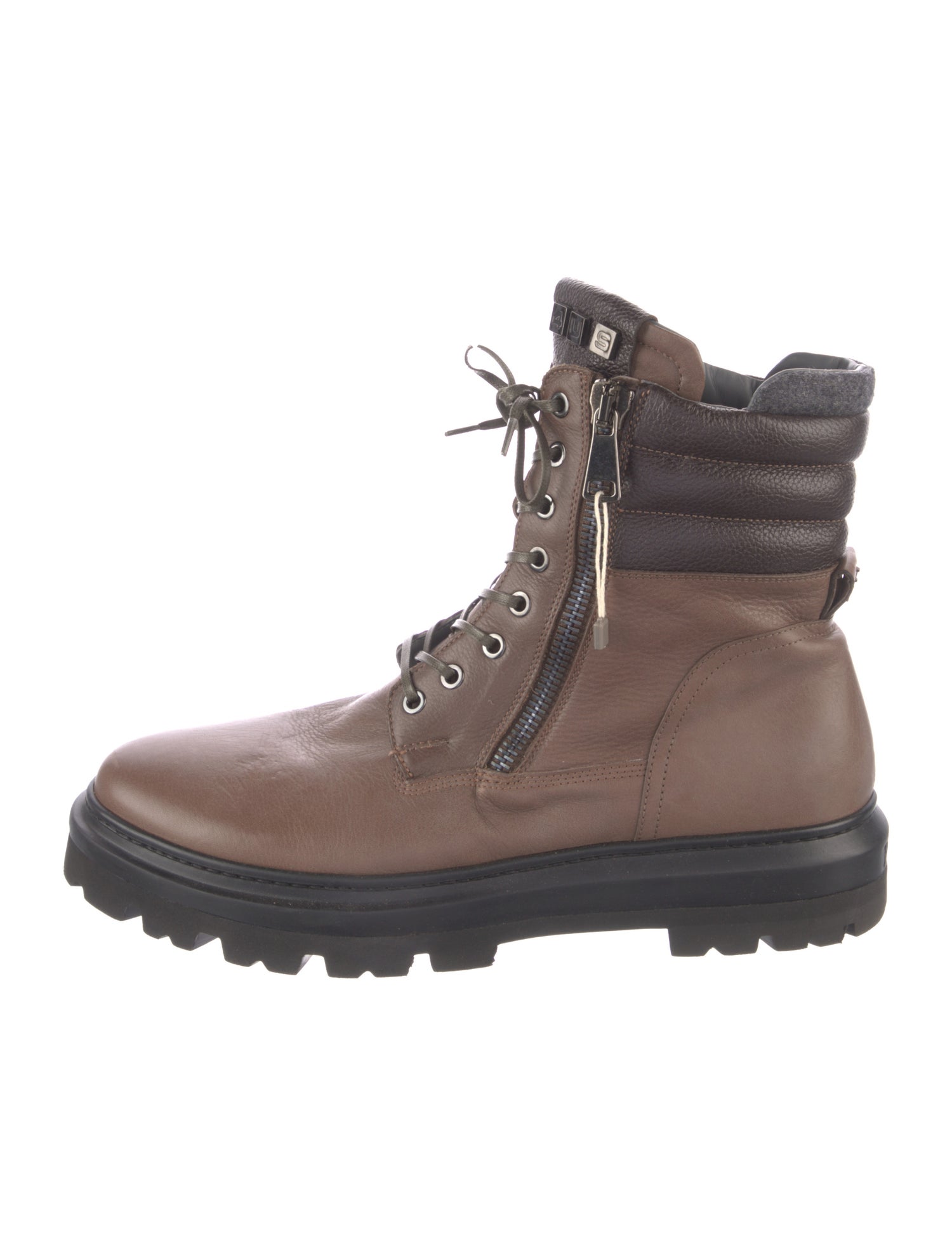 Cesare Paciotti Leather Hiking Boots - Brown Boots, Shoes - CES23922 ...