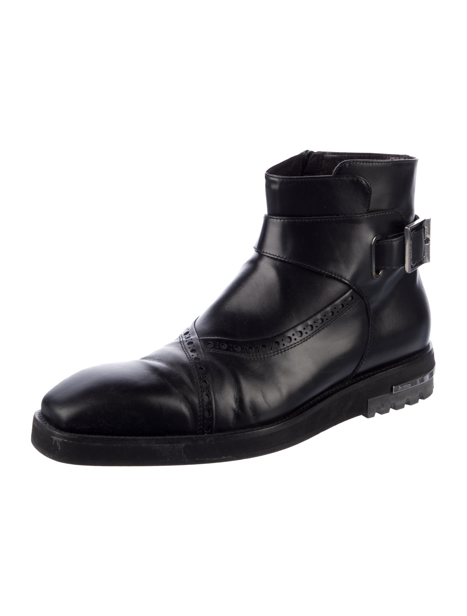 Cesare Paciotti Leather Boots - Black Boots, Shoes - CES24286 | The ...
