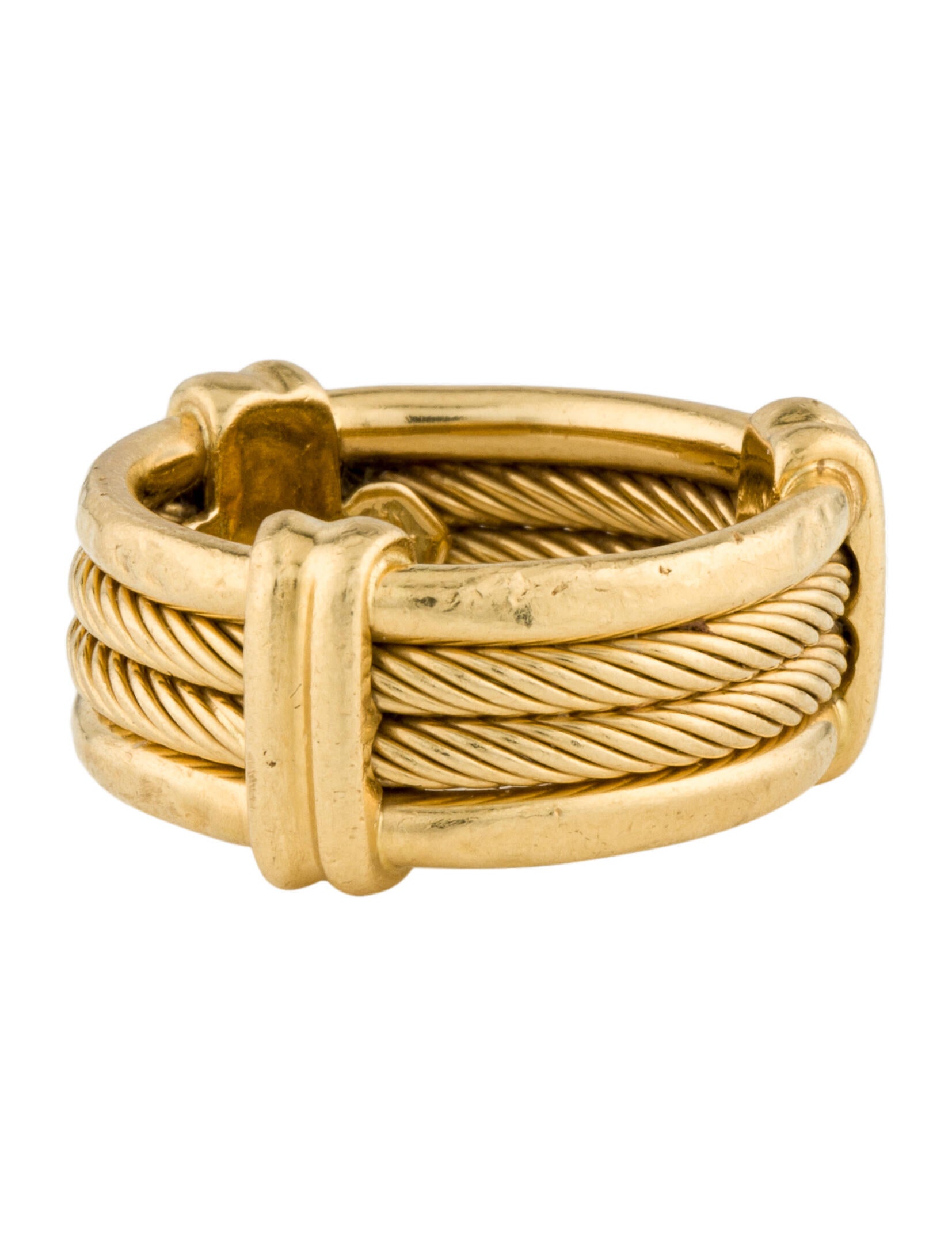 Charriol 18K Cable Band Ring - 18K Yellow Gold Band, Rings - CH125888 ...