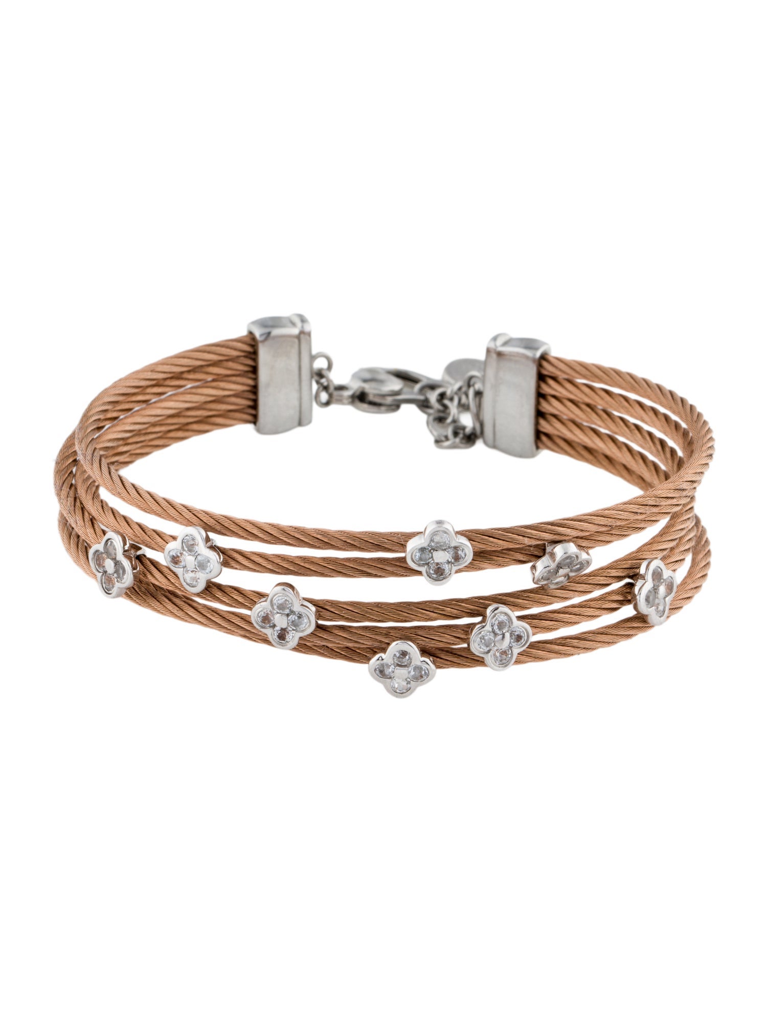 Charriol Two Tone Multistrand Bangle Bracelet - 18K Yellow Gold ...