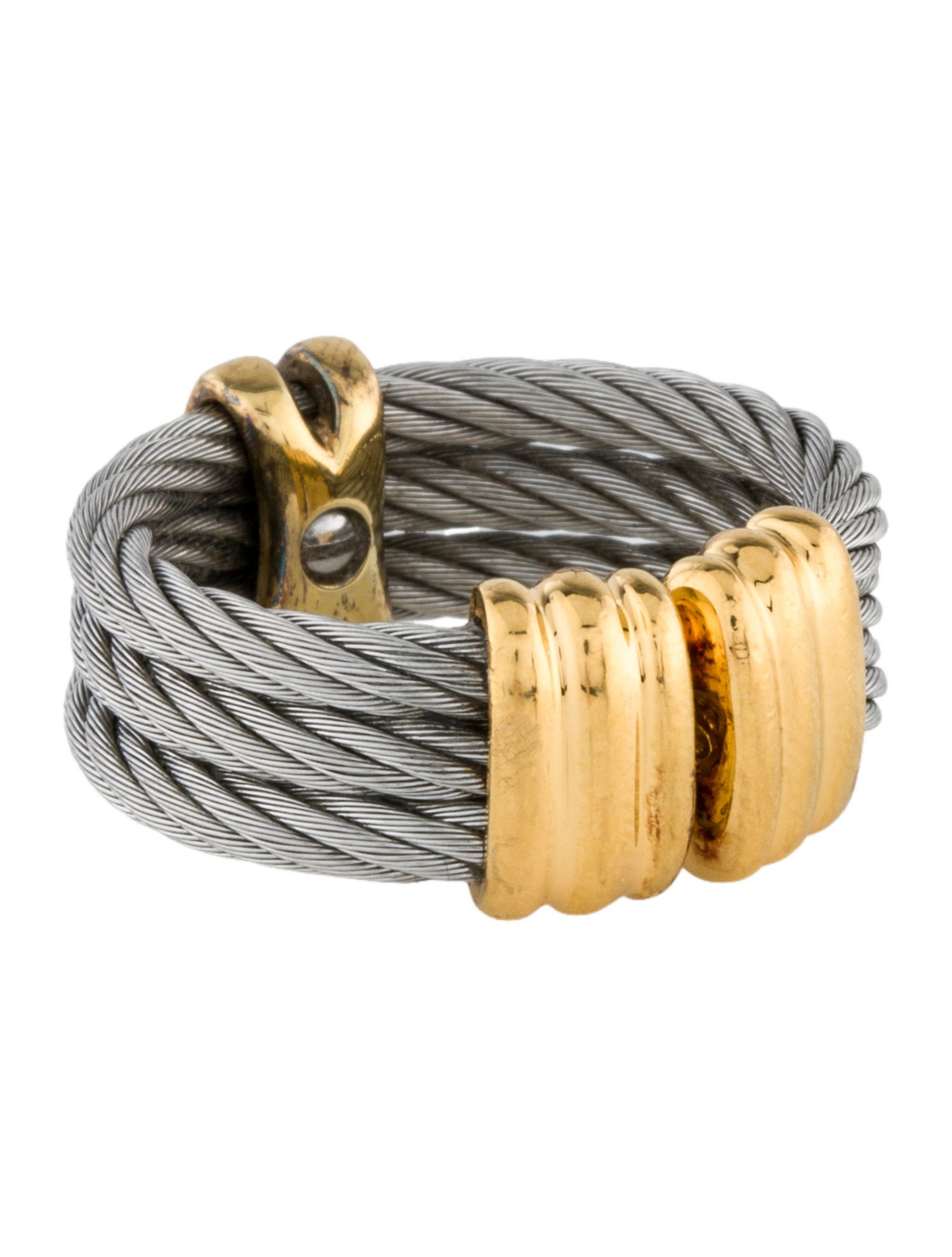 Charriol Two-Tone Cable Ring - 14K Yellow Gold Band, Rings - CH127221 ...