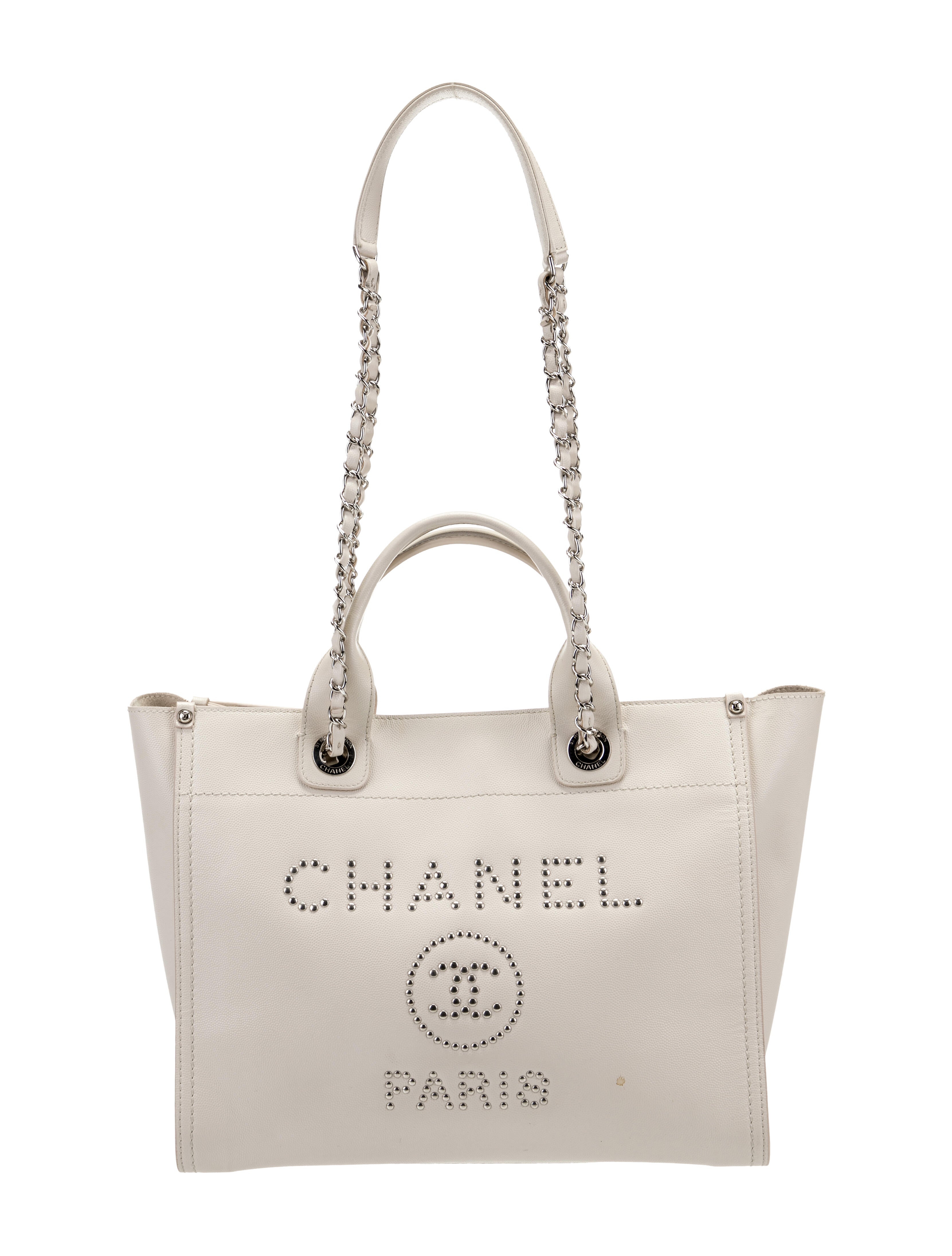 Chanel Small Studded Deauville Tote - Neutrals Totes, Handbags ...