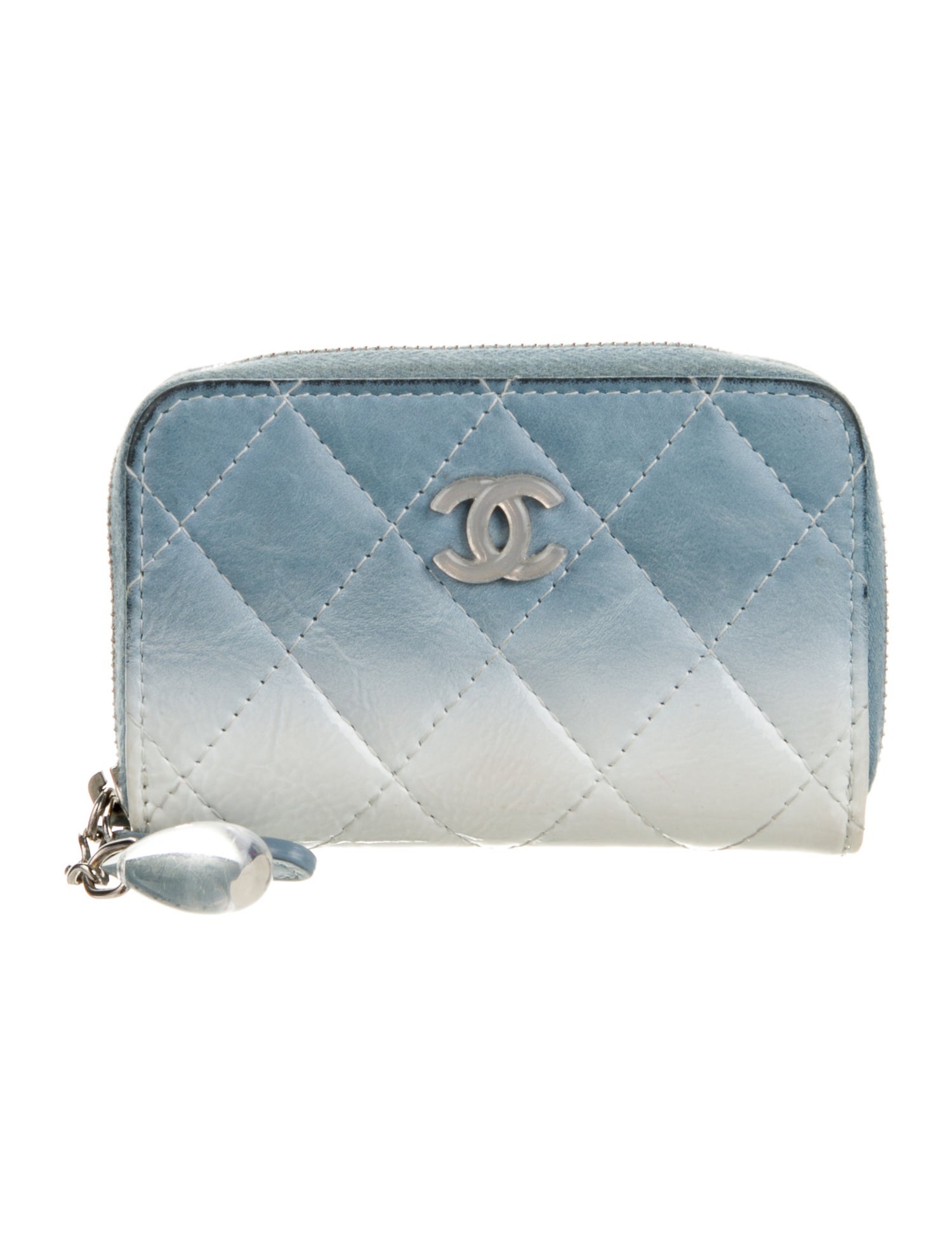 Chanel 2018 Interlocking CC Logo Wallet - Blue Wallets, Accessories ...