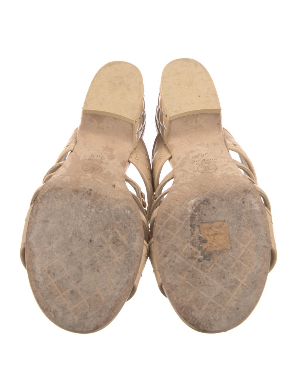 Chanel 2020 Quilted Pattern Slides - Gem