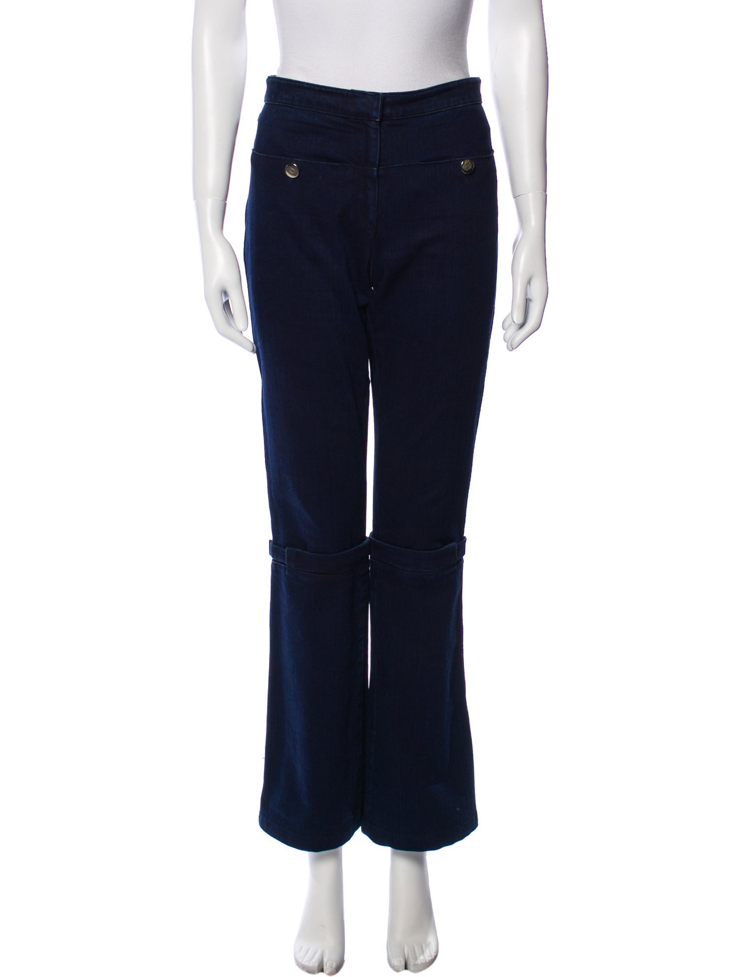 Chanel Vintage Wide Leg Pants - Blue, 9" Rise Pants, Clothing ...