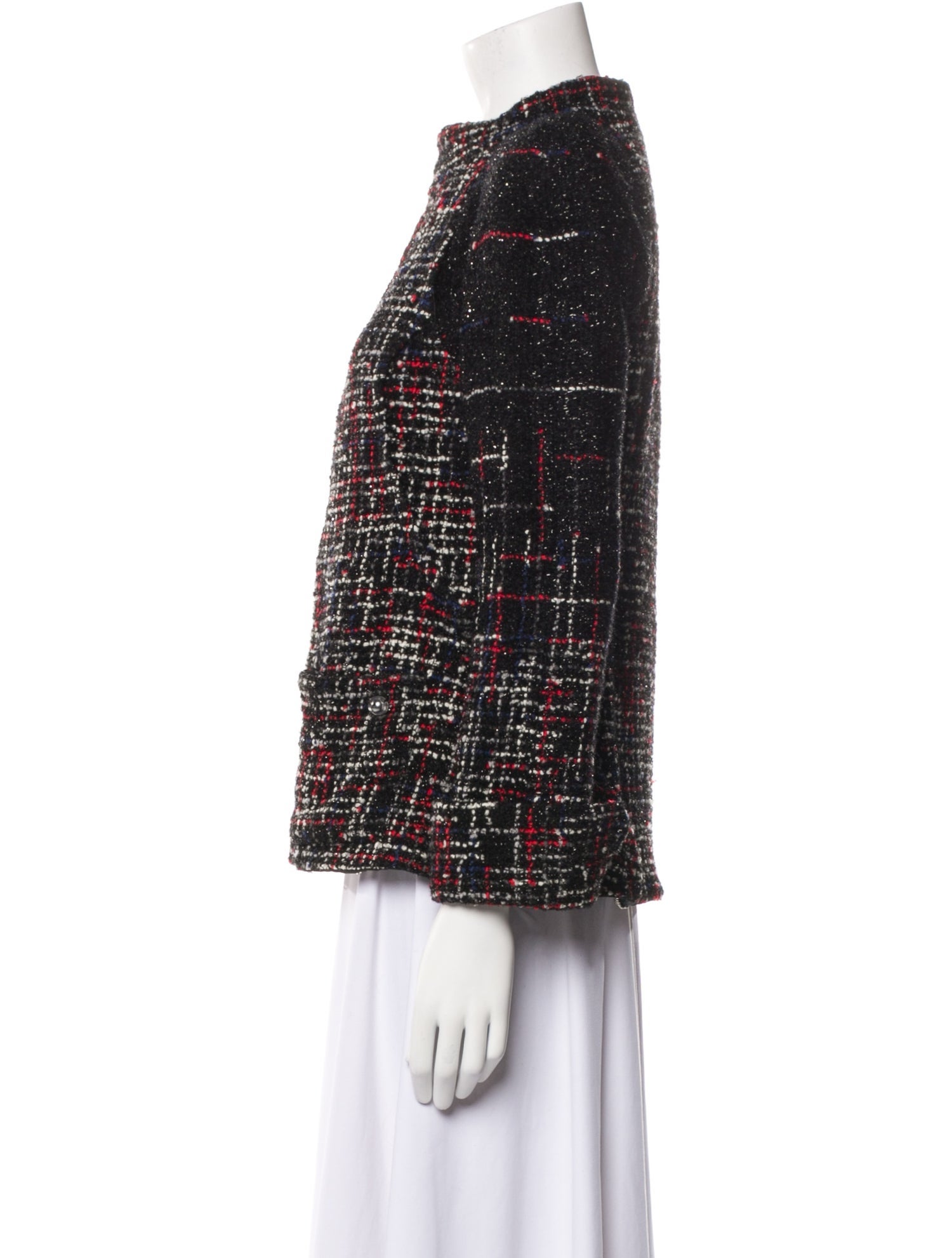 Chanel 2005 Tweed Pattern Evening Jacket - Black Jackets, Clothing ...