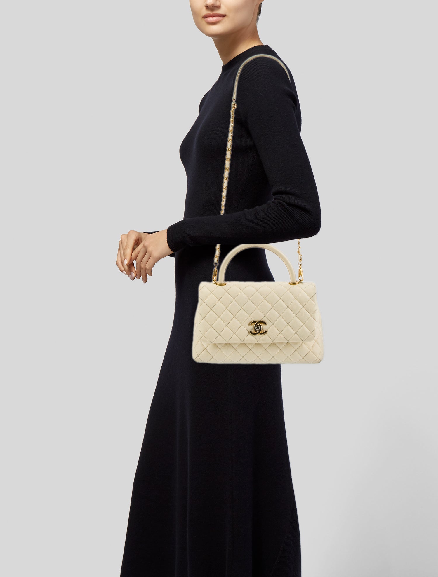 Chanel Small Coco Handle Flap Bag - Neutrals Handle Bags, Handbags ...