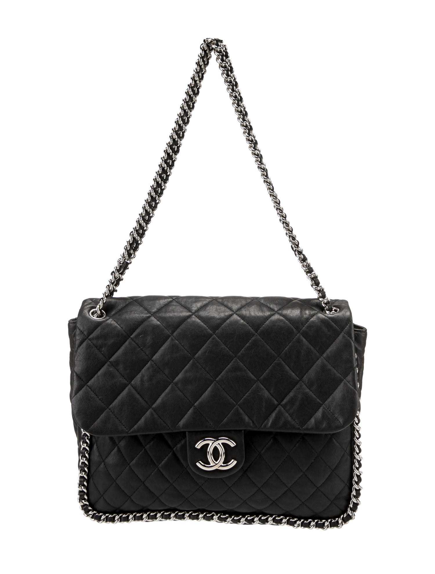 Chanel Maxi Chain Around Flap Bag - Black Shoulder Bags, Handbags ...
