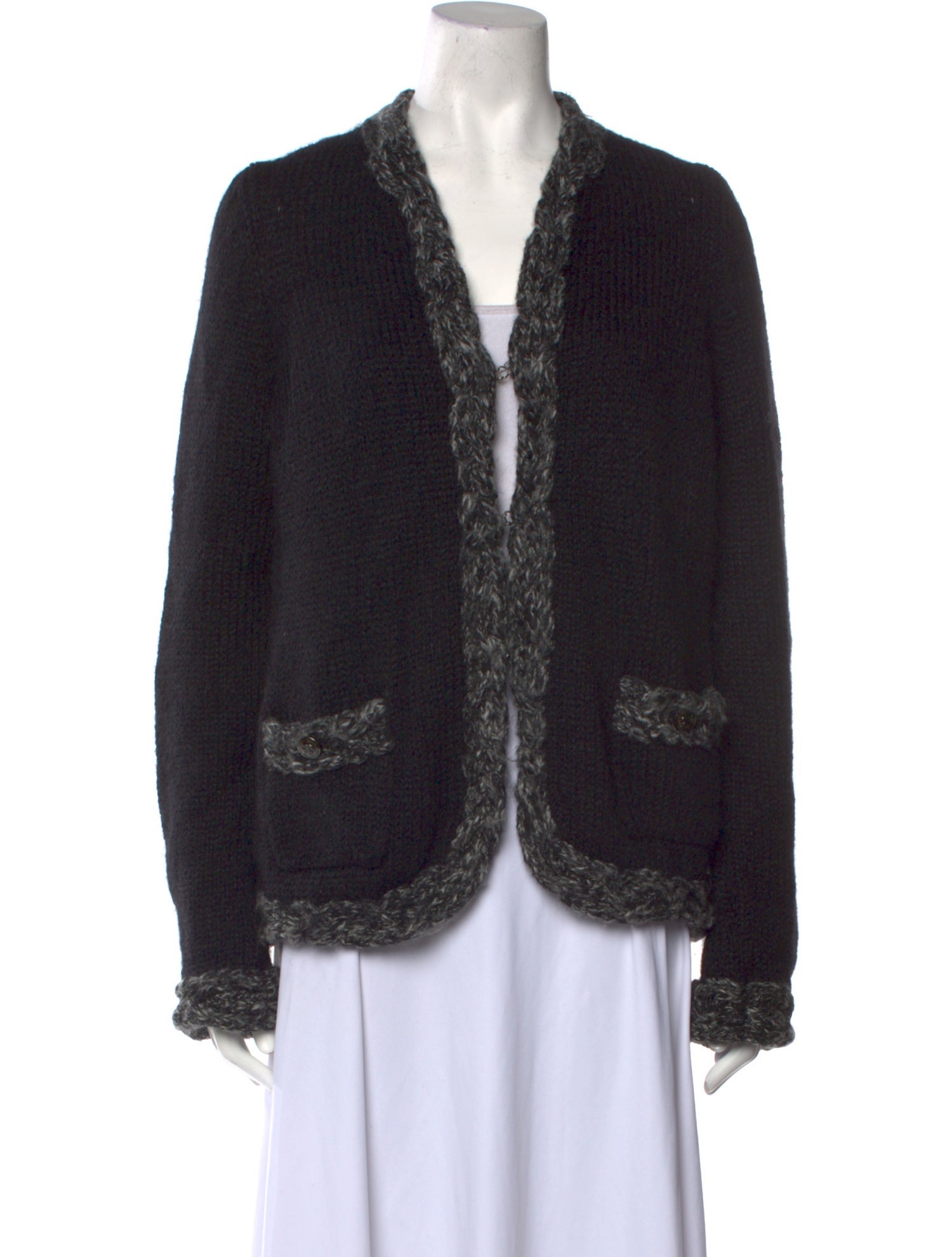 Chanel 2011 V-Neck Sweater - Black Knitwear, Clothing - CHA1006438 ...