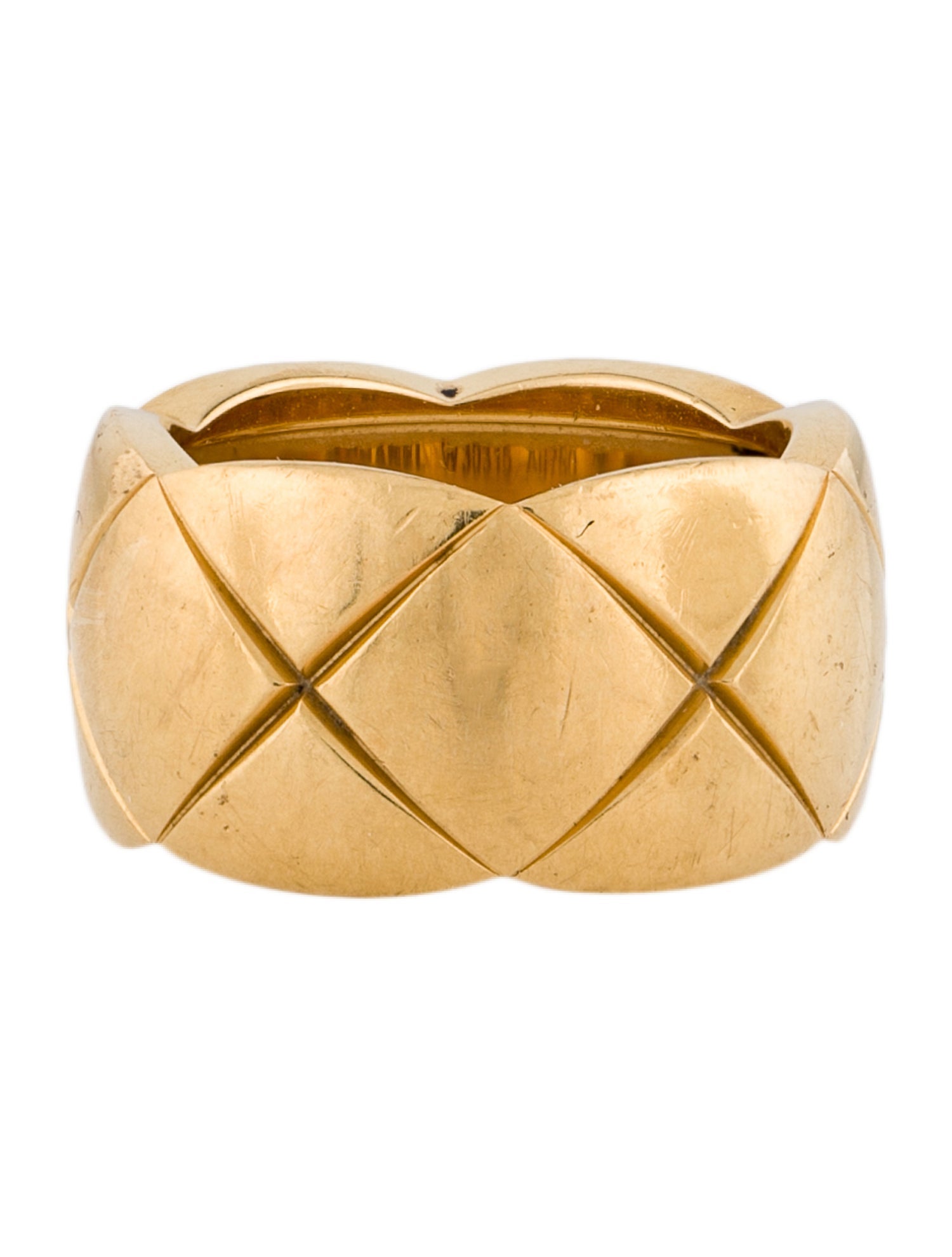 Chanel 18K Diamond Coco Crush Ring - 18K Yellow Gold Band, Rings ...