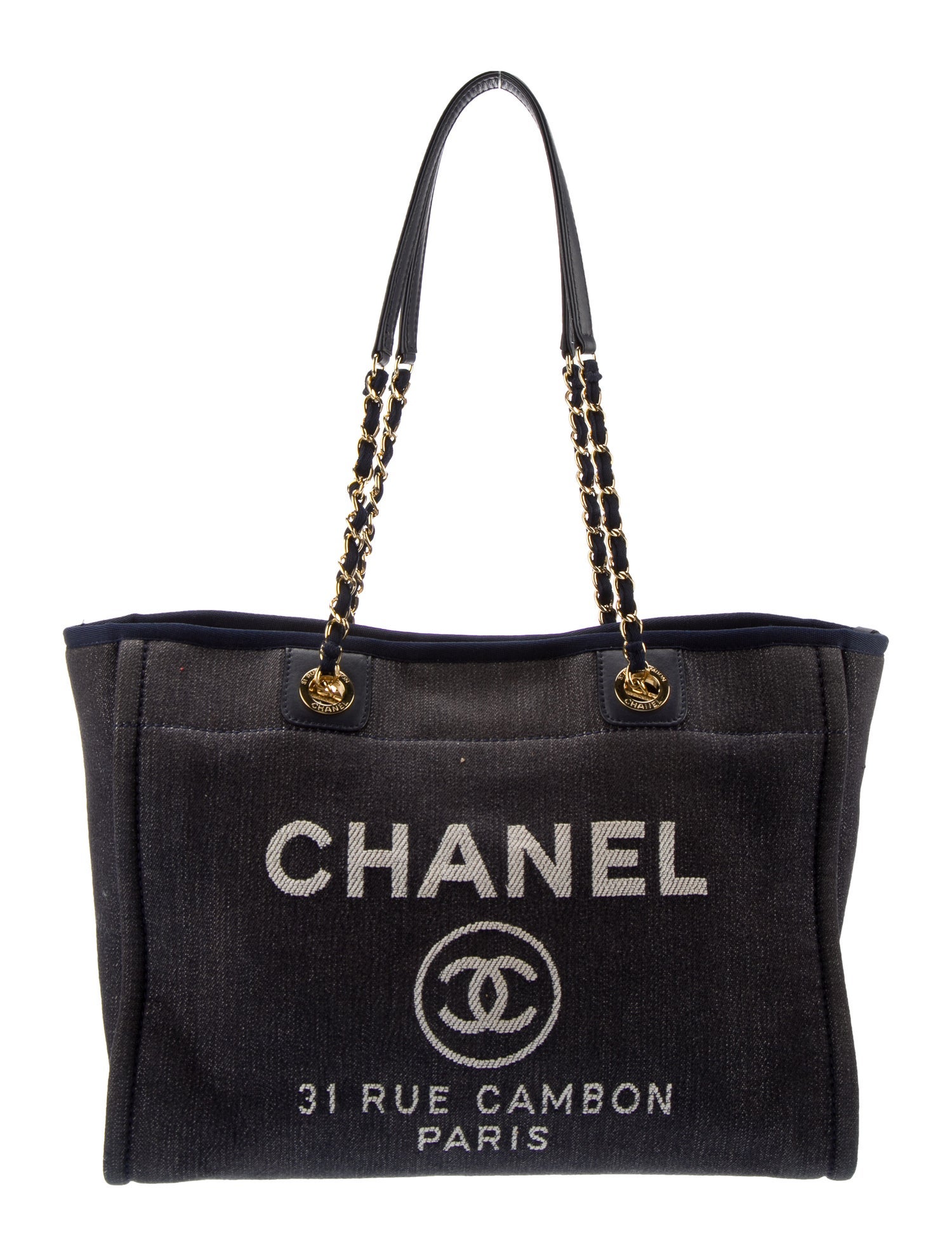 Chanel Small Deauville Tote - Blue Totes, Handbags - CHA1010492 | The ...