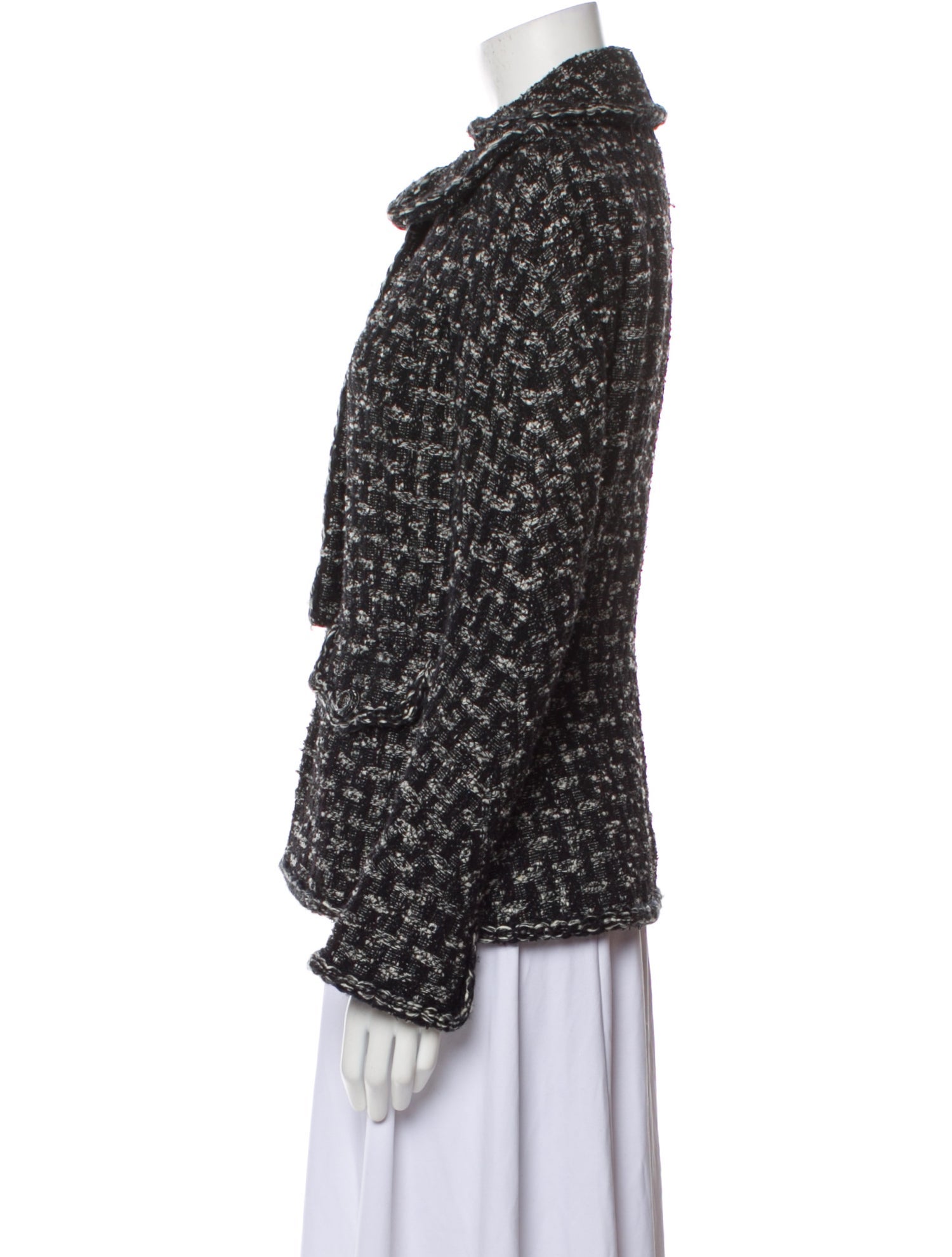 Chanel 2013 Tweed Pattern Evening Jacket - Blue Jackets, Clothing ...