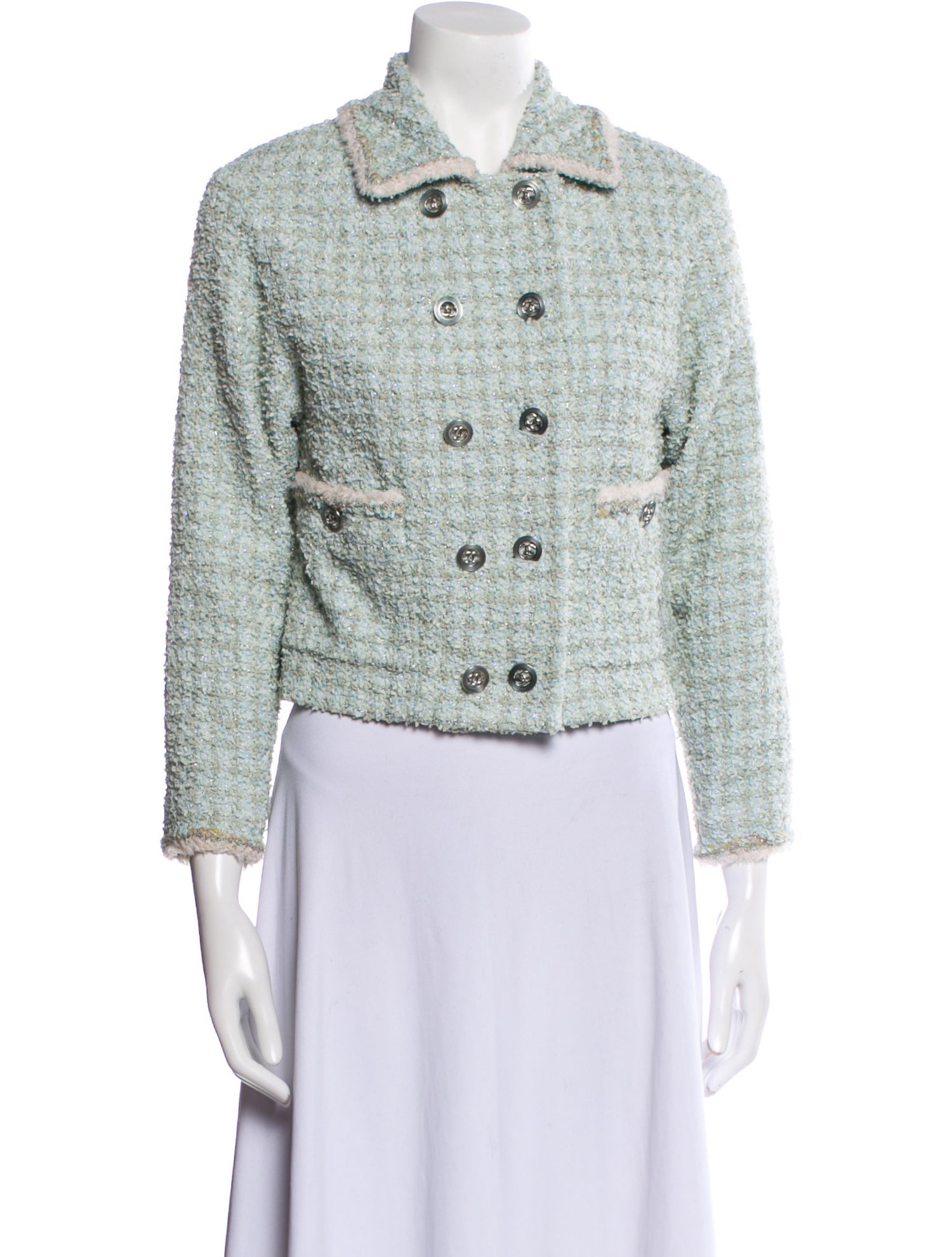 Chanel 2022 Houndstooth Print Blazer w/ Tags - Black Jackets, Clothing ...