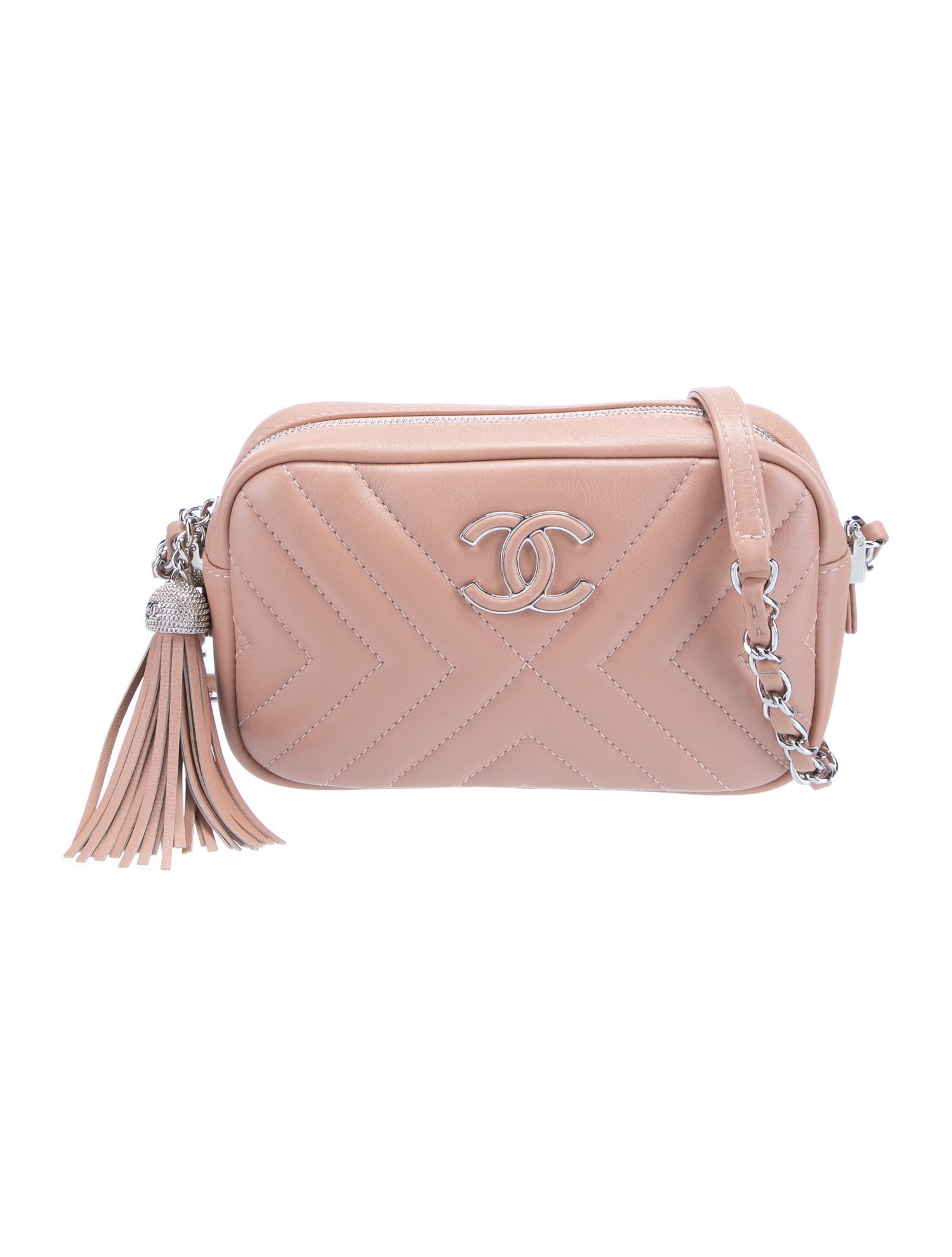 Chanel Small Diagonal Chevron Camera Bag - Neutrals Crossbody Bags ...
