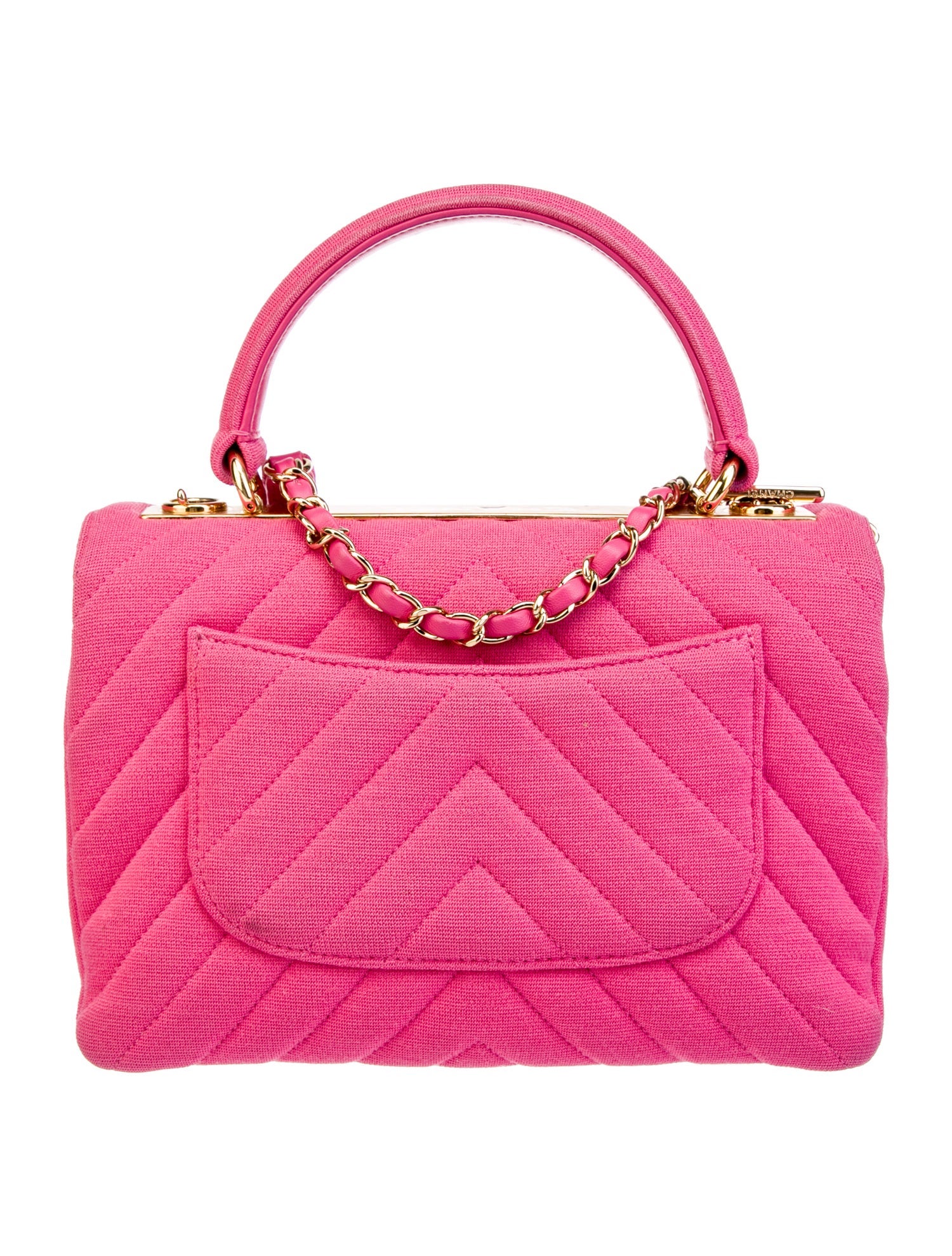 Chanel Small Chevron Trendy Top Handle Bag - Pink Shoulder Bags ...