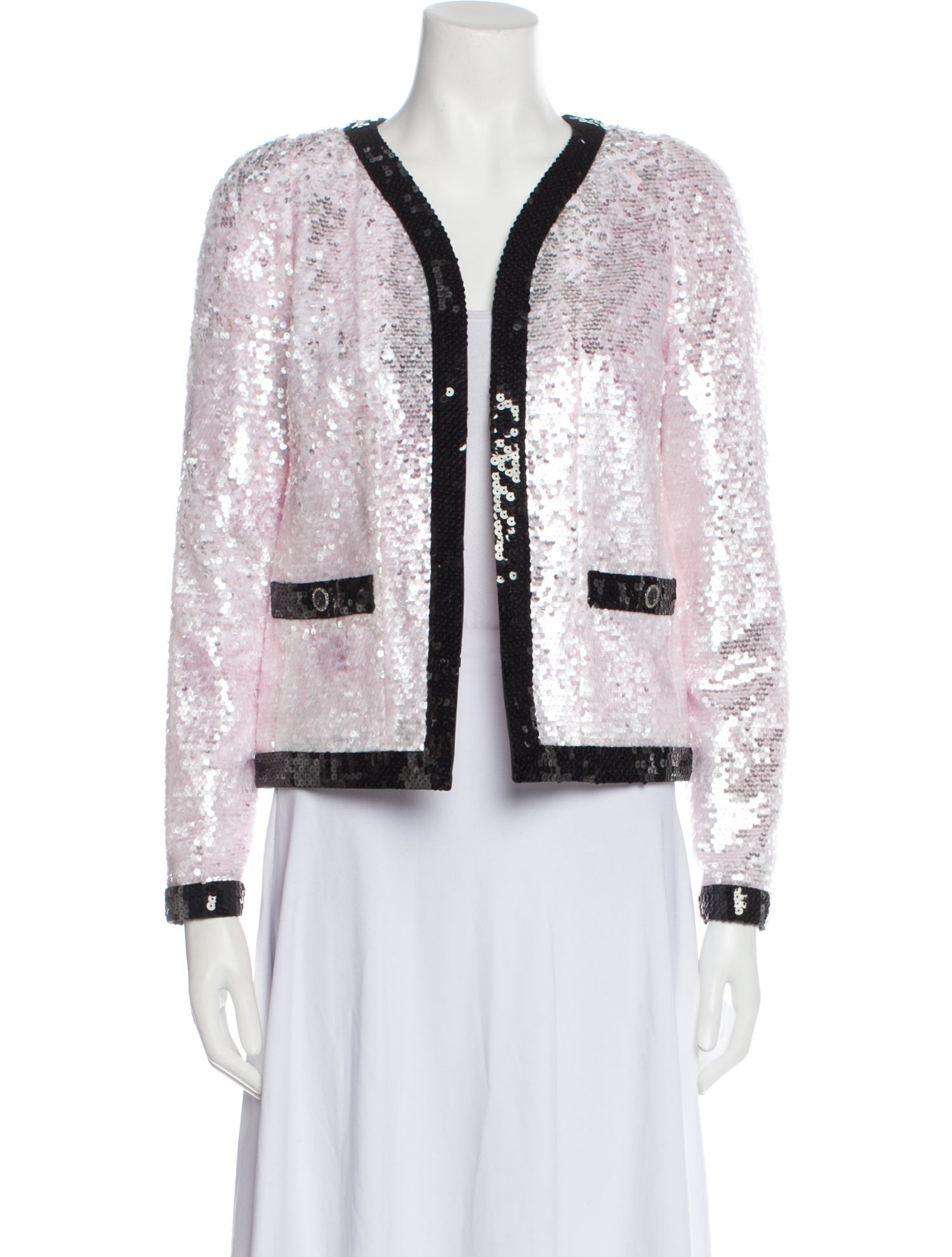 Chanel 2022 Tweed Pattern Evening Jacket - Pink Jackets, Clothing ...