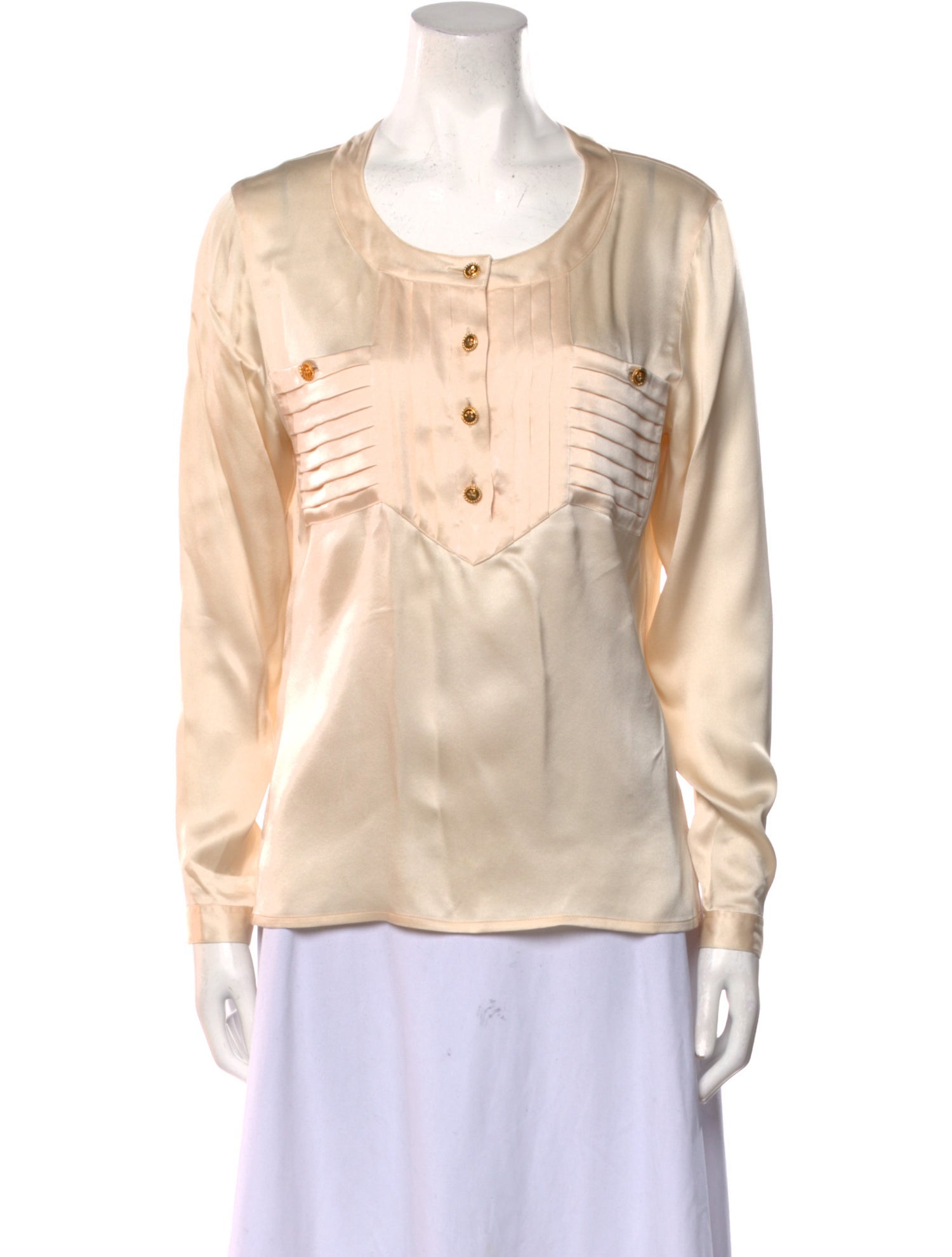 Chanel Vintage 1989 Blouse - Neutrals Tops, Clothing - CHA1017146 | The ...
