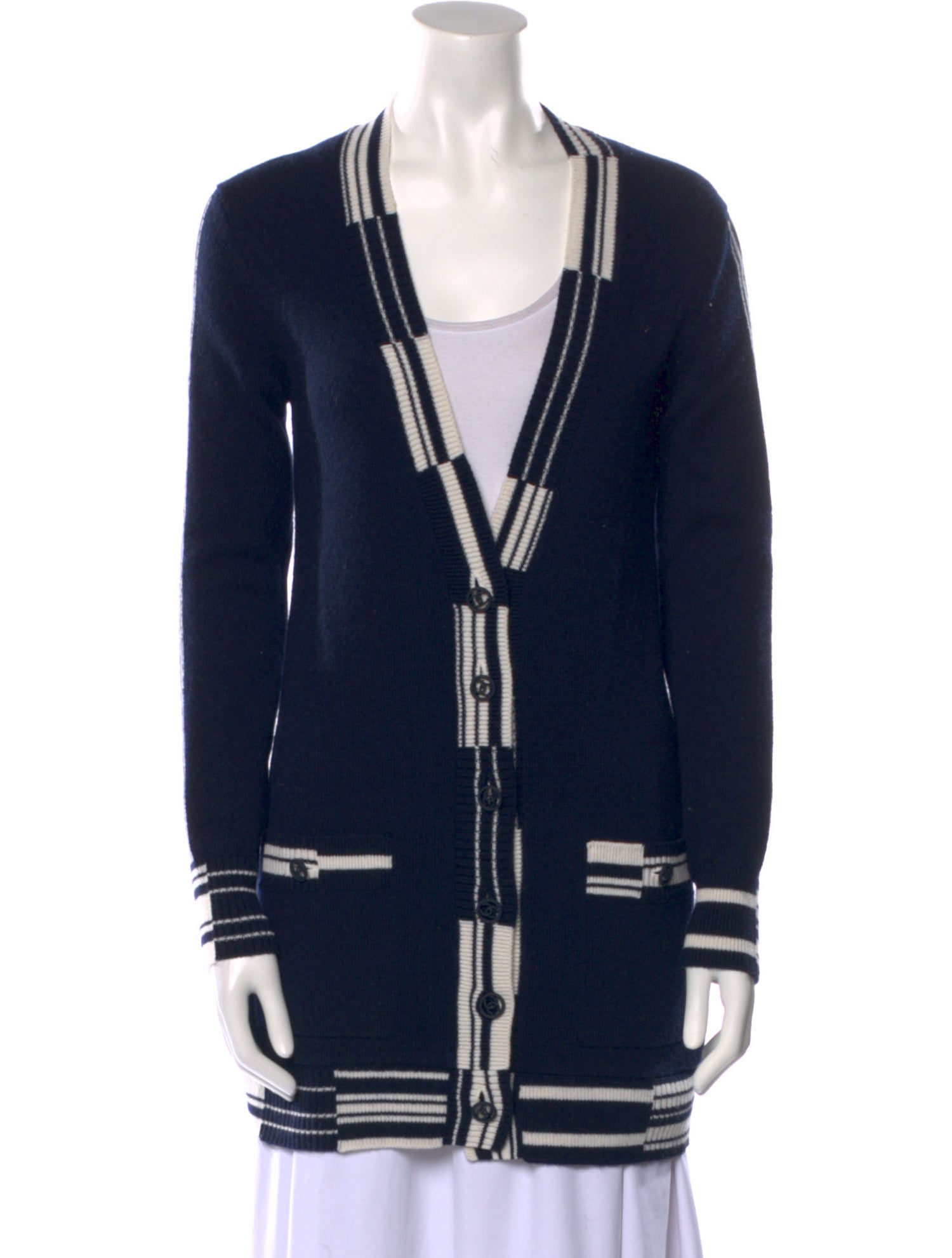 Chanel Wool Bouclé Top - Blue Tops, Clothing - CHA171939 | The RealReal