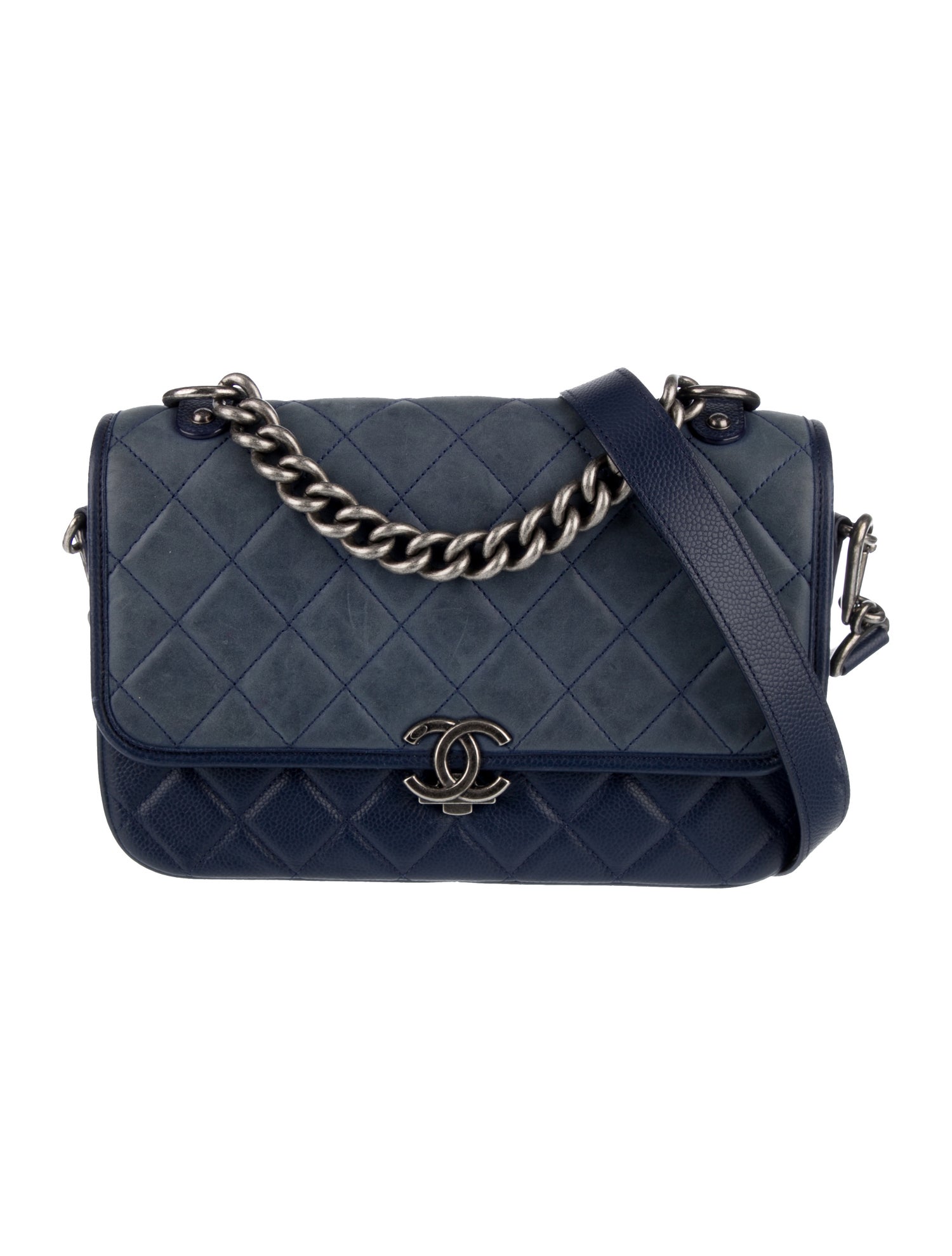 Chanel Daily Carry Messenger Bag - Blue Shoulder Bags, Handbags ...