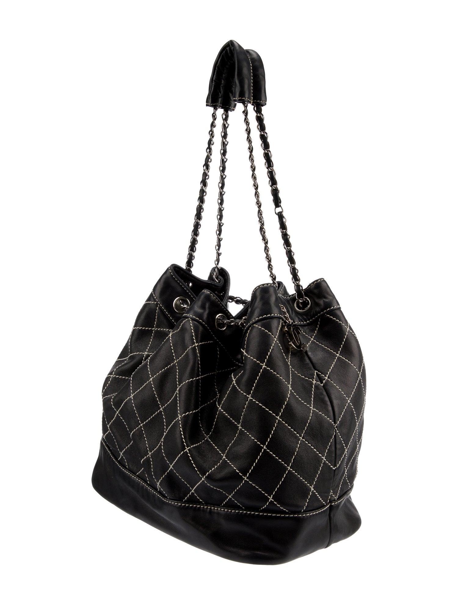 Chanel Surpique Bucket Bag - Black Bucket Bags, Handbags - CHA1020208 ...