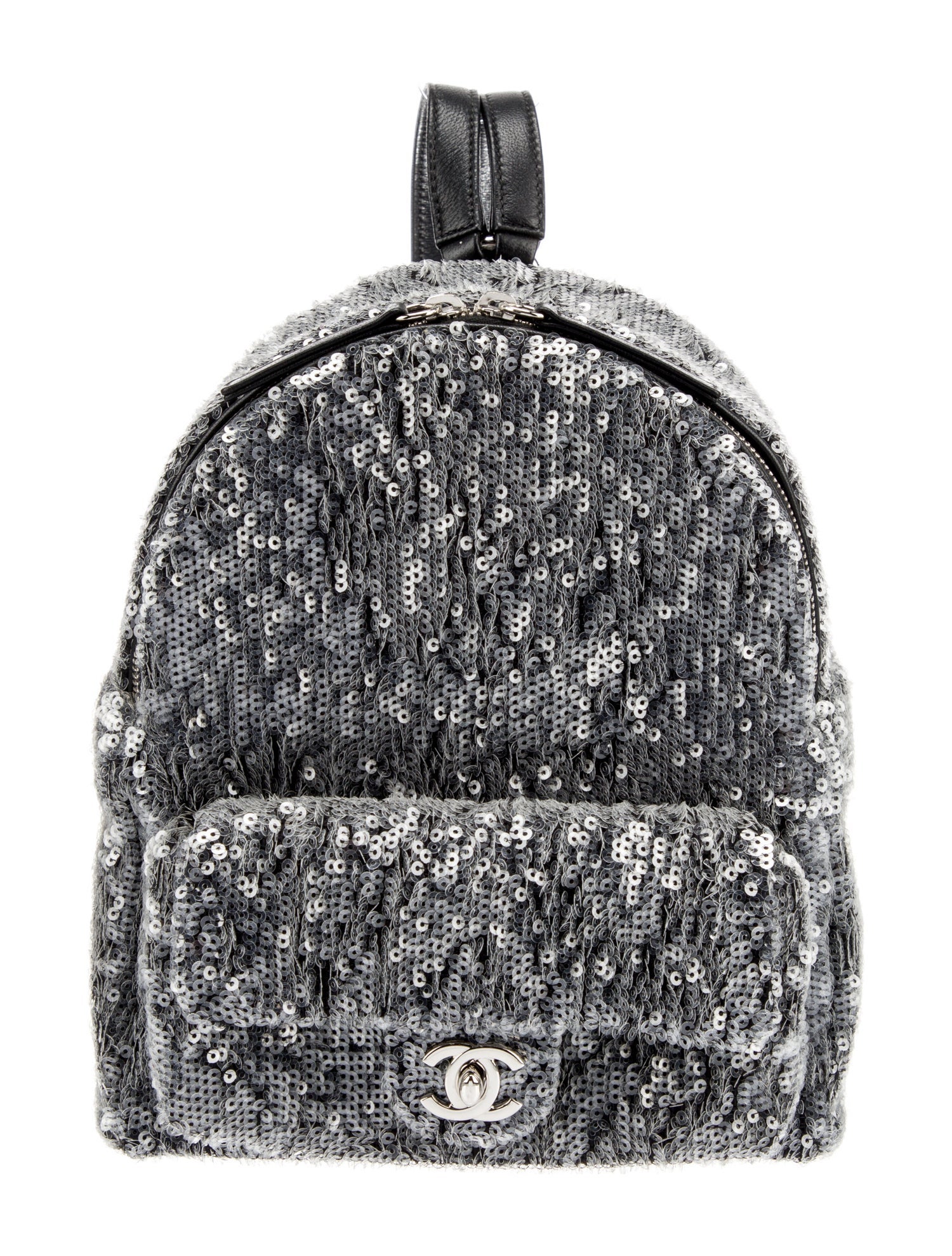 Chanel Small Sequin Waterfall Backpack - Silver Backpacks, Handbags ...