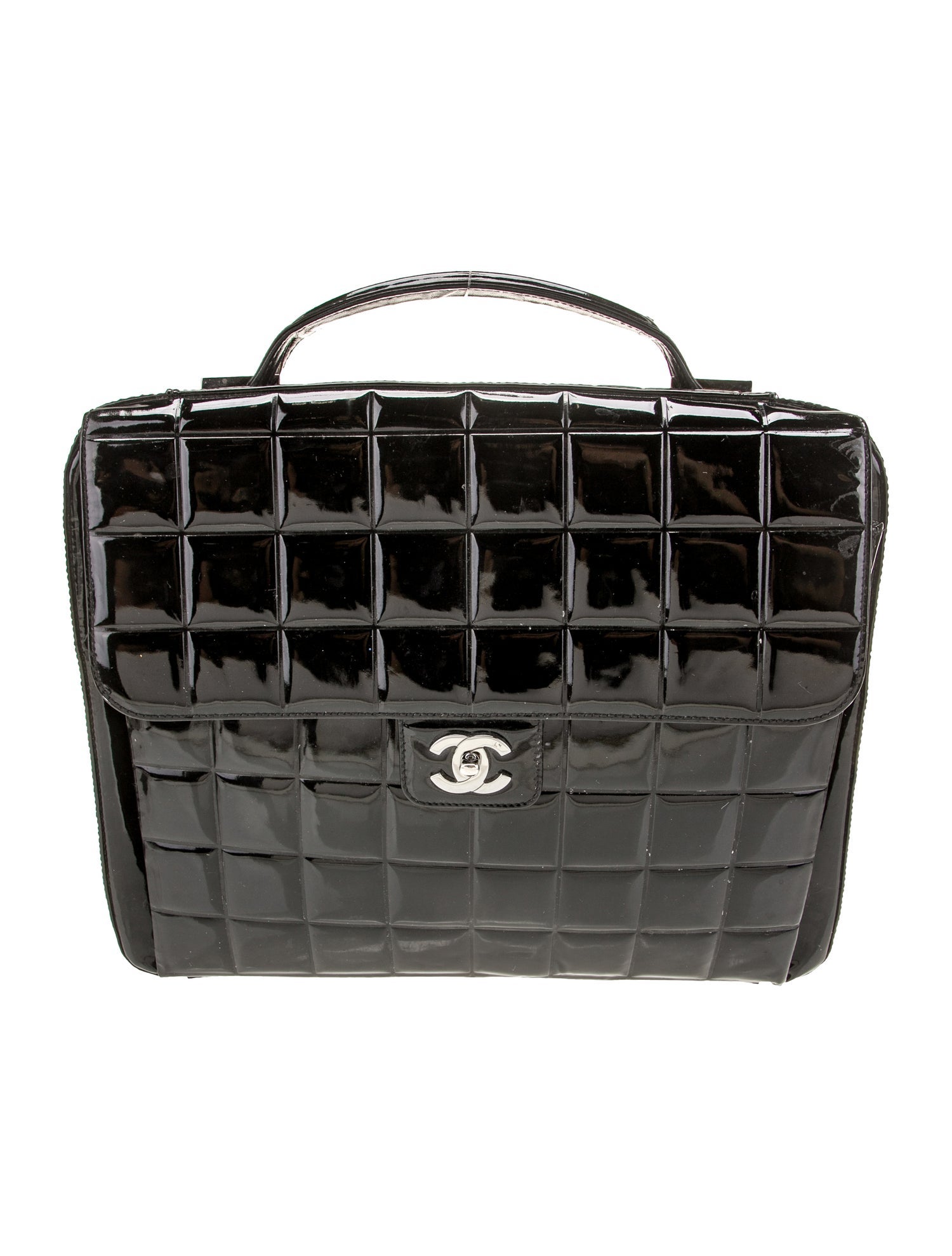 Chanel Chocolate Bar Briefcase - Black Handle Bags, Handbags ...