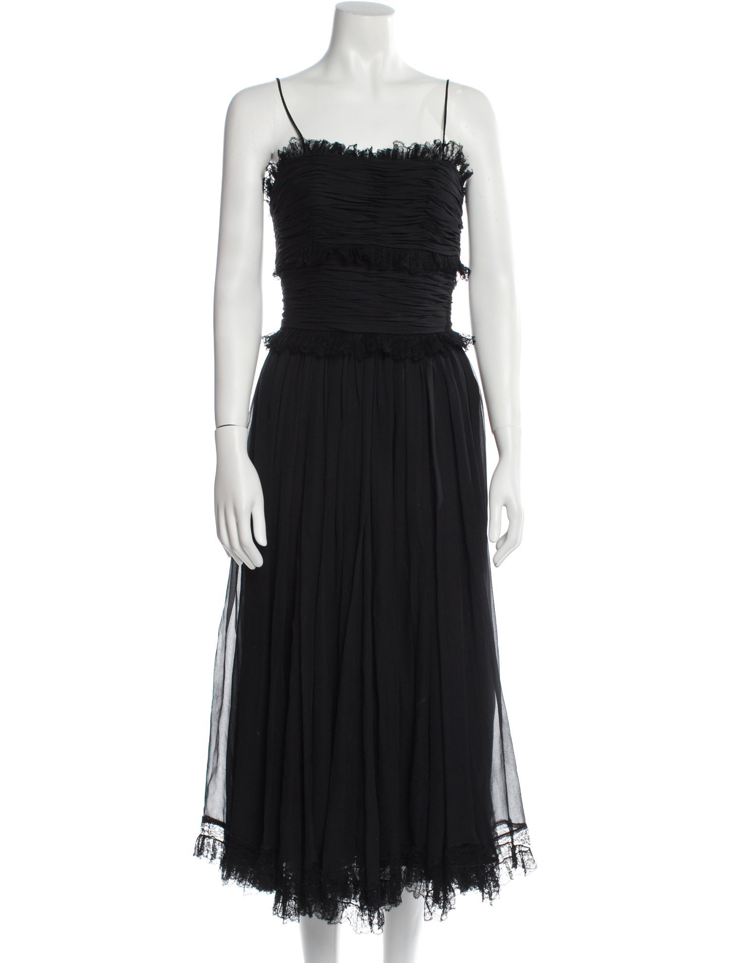 Chanel Vintage Midi Length Dress - Black Dresses, Clothing - CHA1023264 ...