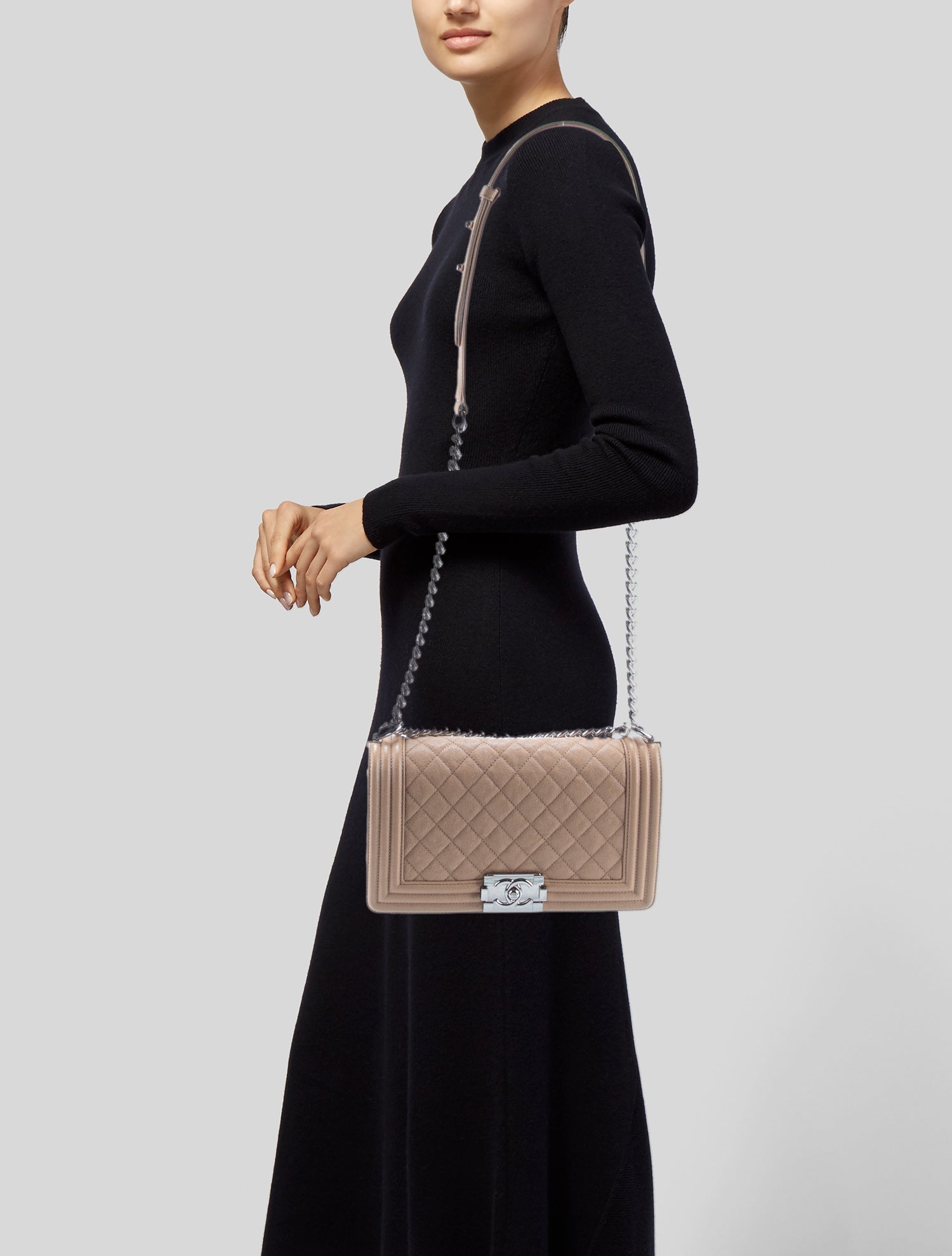 Chanel XL Double Stitch Boy Bag - Neutrals Shoulder Bags, Handbags ...