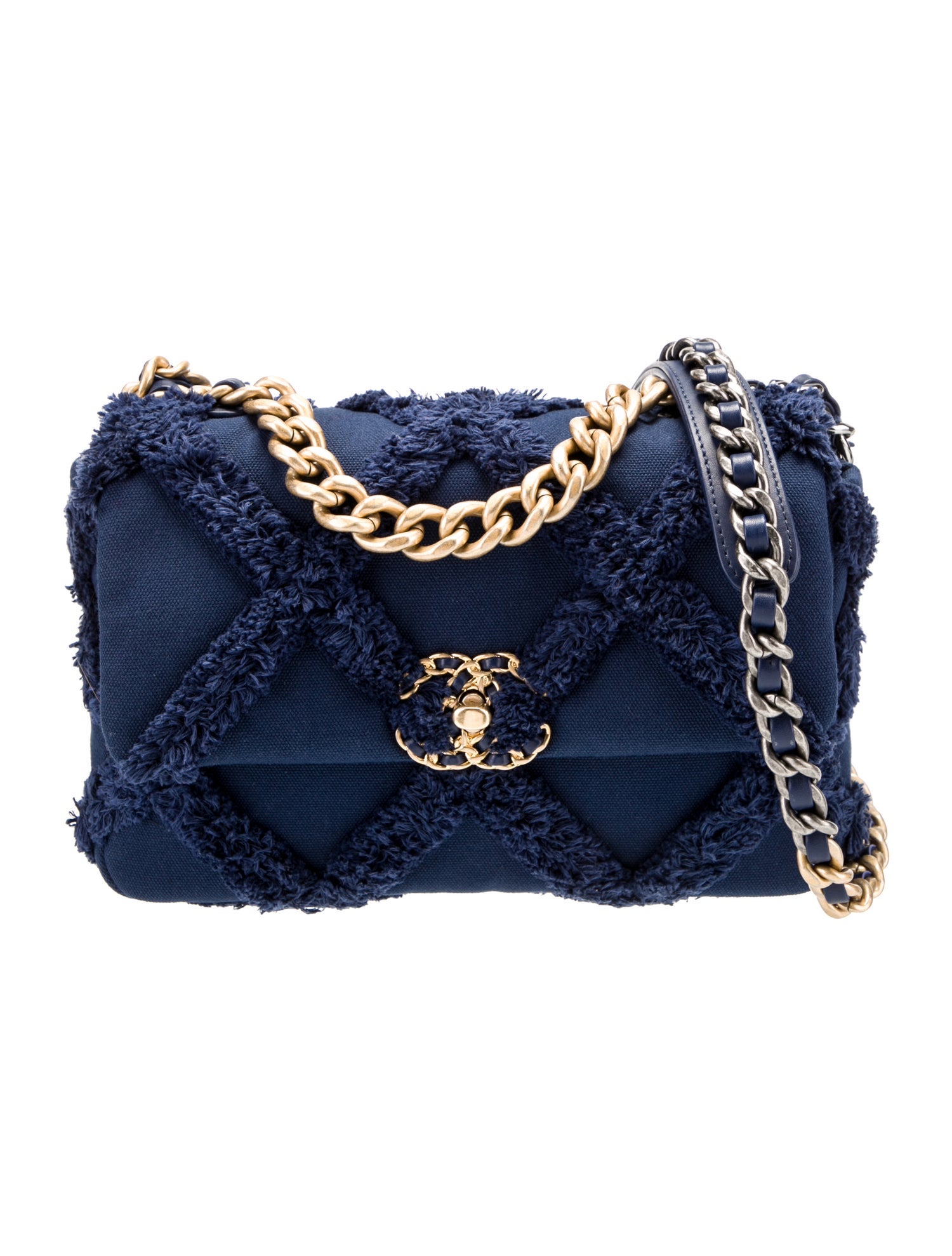 Chanel Medium 19 Flap Bag - Blue Shoulder Bags, Handbags - CHA1024860 ...