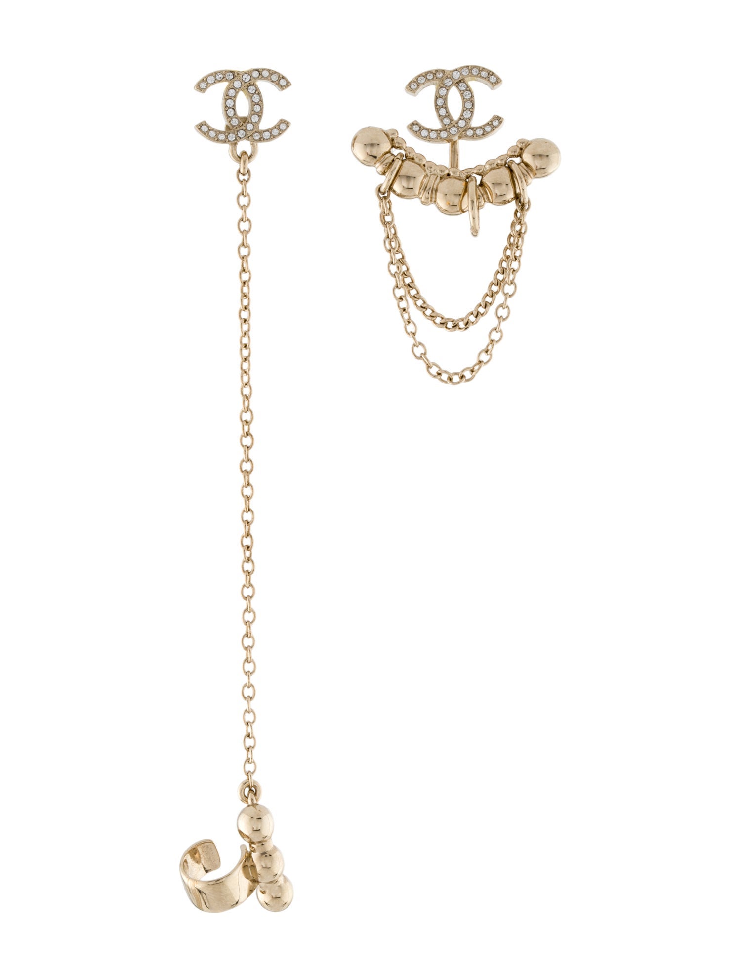 Celine Céline Baroque Pearl Drop Earrings - Gold-Tone Metal Drop ...