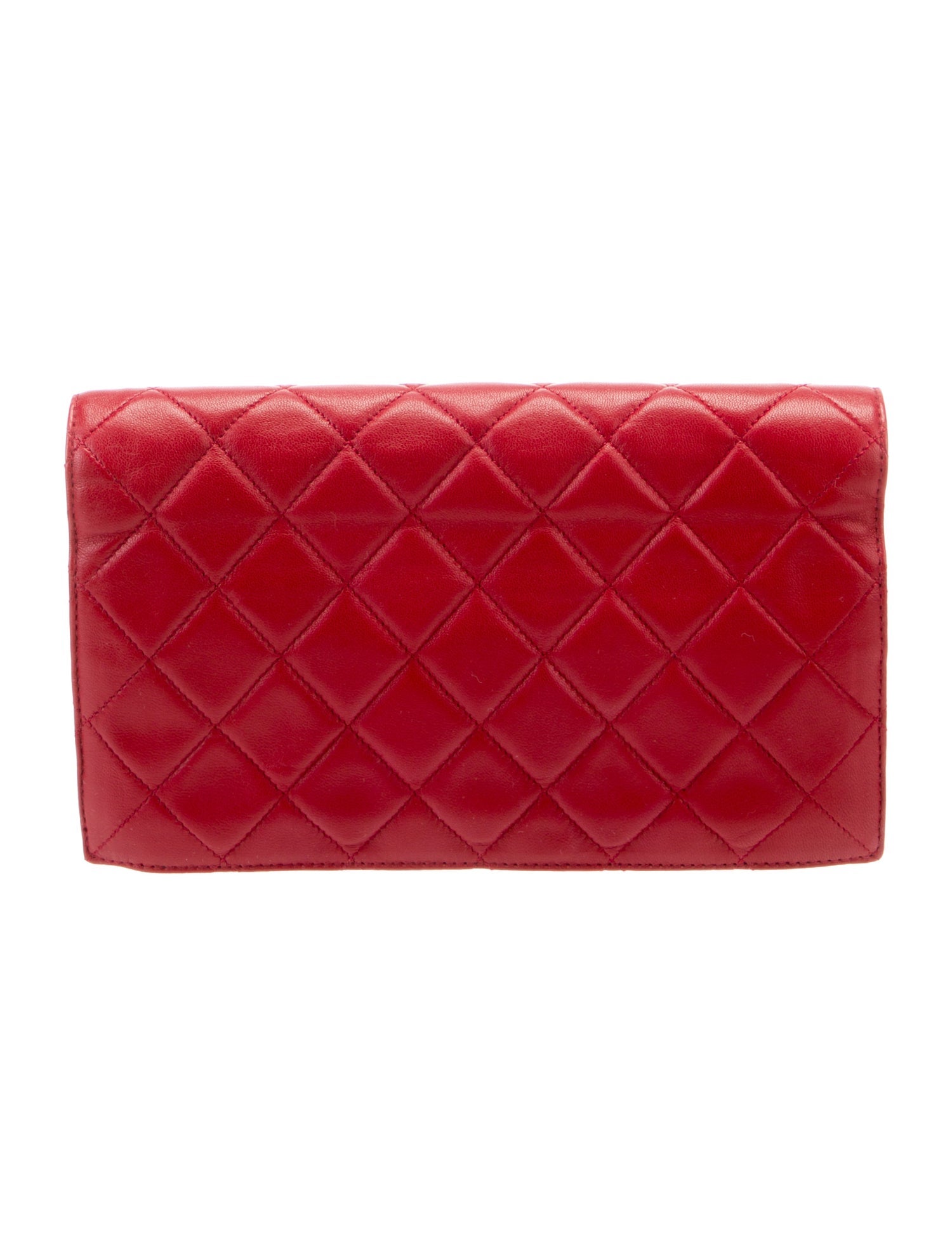 Chanel Quilted Frame Clutch - Red Clutches, Handbags - CHA1030348 | The ...