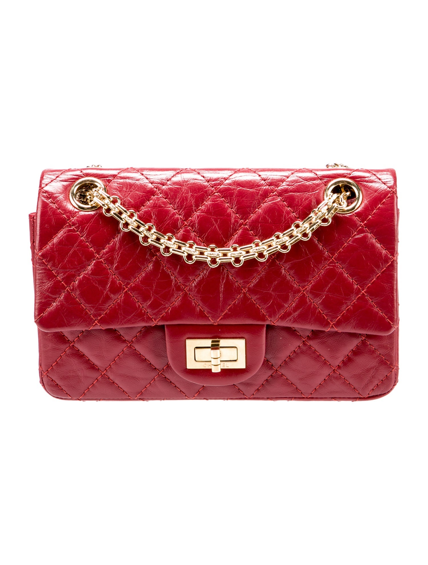 Chanel Mini 2.55 Reissue Flap Bag - Red Shoulder Bags, Handbags ...