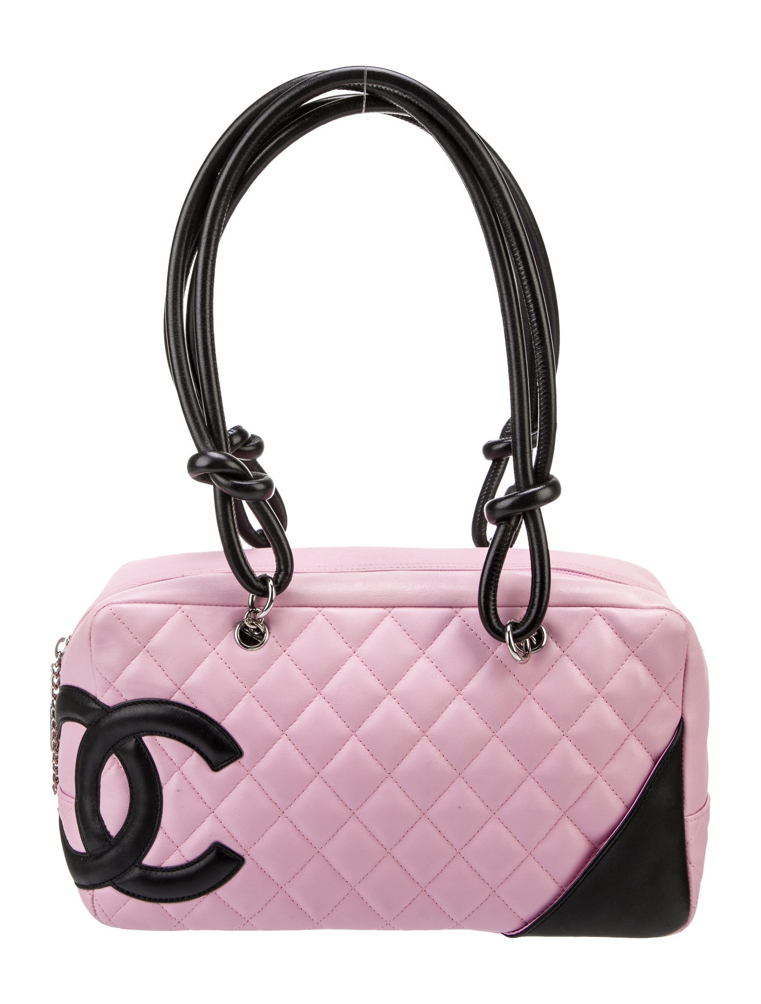 Chanel Ligne Cambon Medium Bowling Bag - Pink Shoulder Bags, Handbags ...