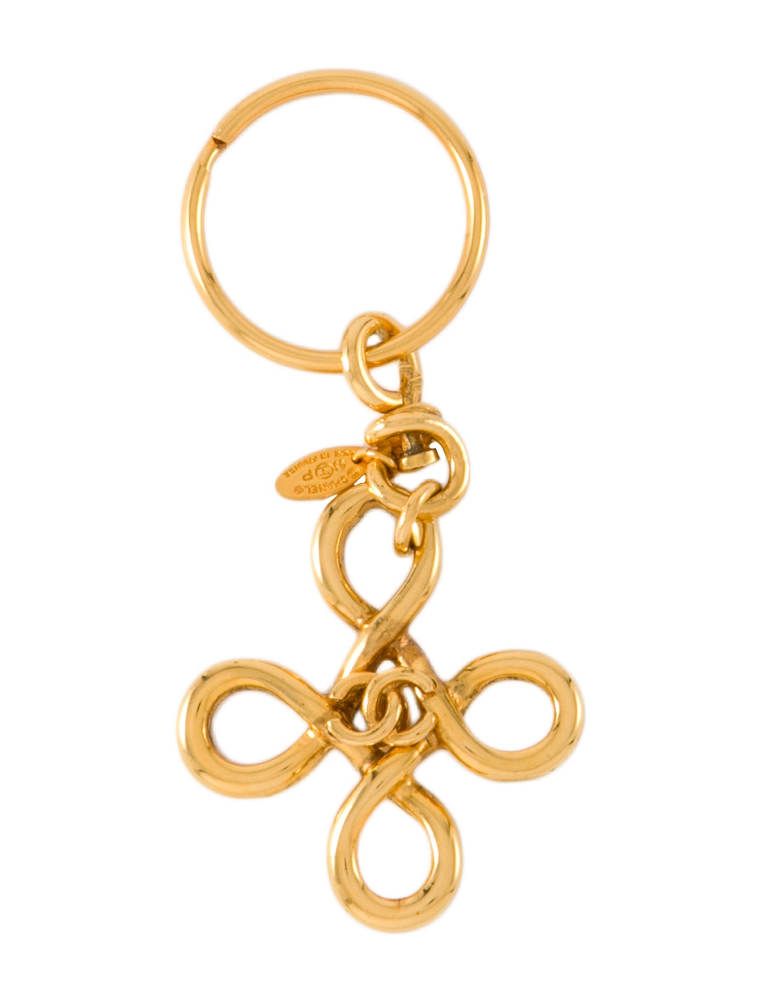 Chanel CC Cross Keychain - Gold Keychains, Accessories - CHA1035069 ...