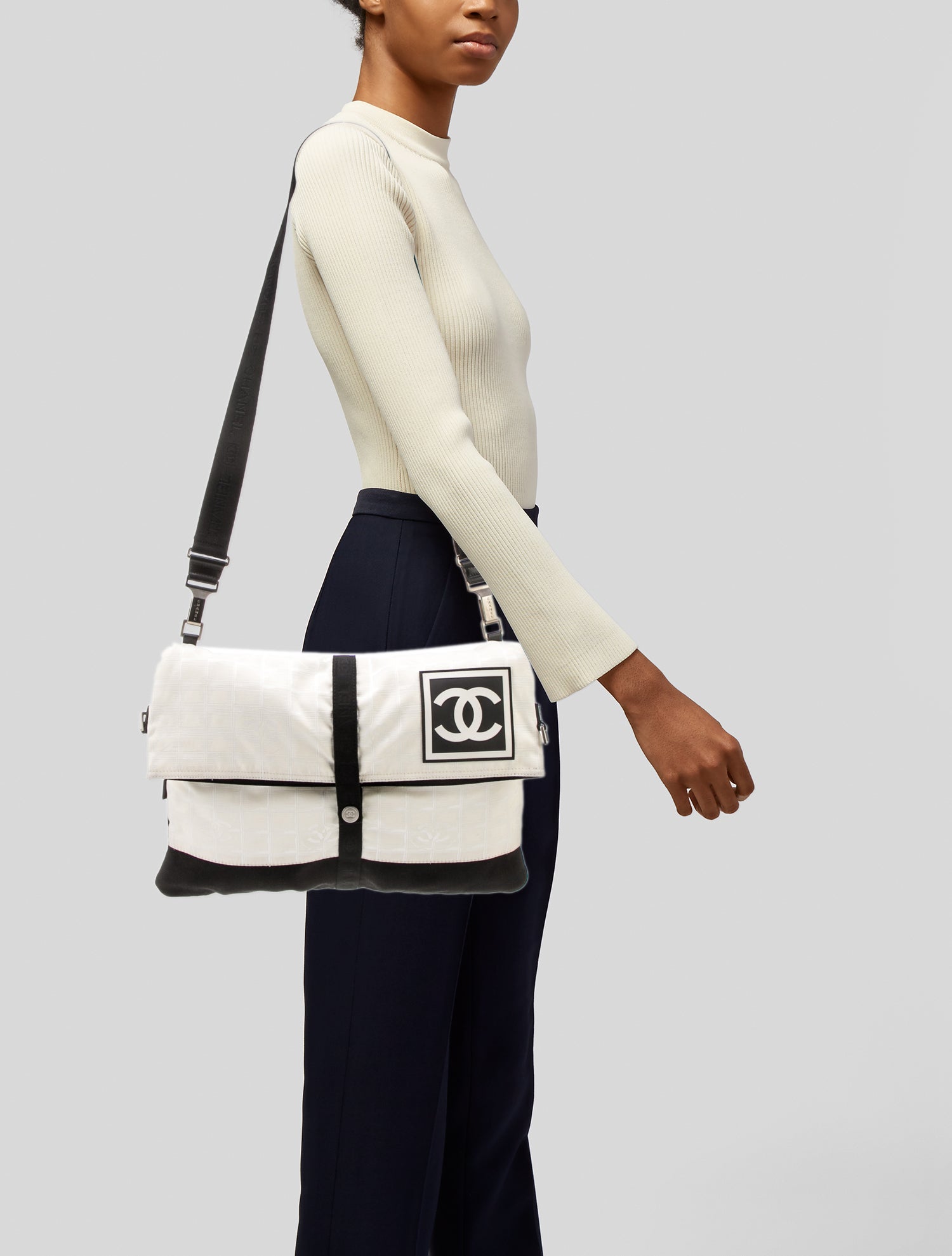 Chanel Sport Ligne Messenger Bag - Neutrals Crossbody Bags, Handbags ...
