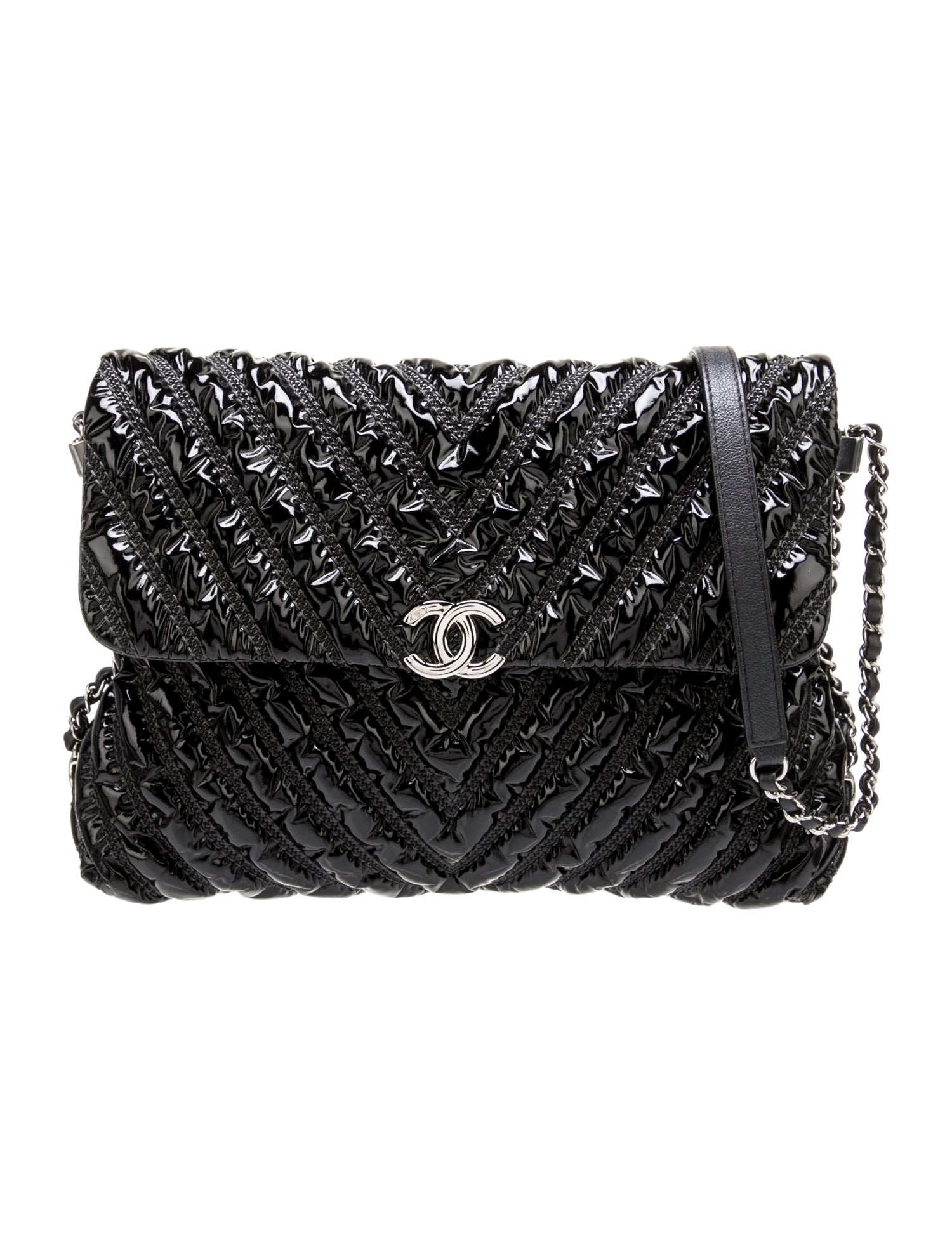 Chanel Space Suit Flap Shoulder Bag - Black Shoulder Bags, Handbags ...