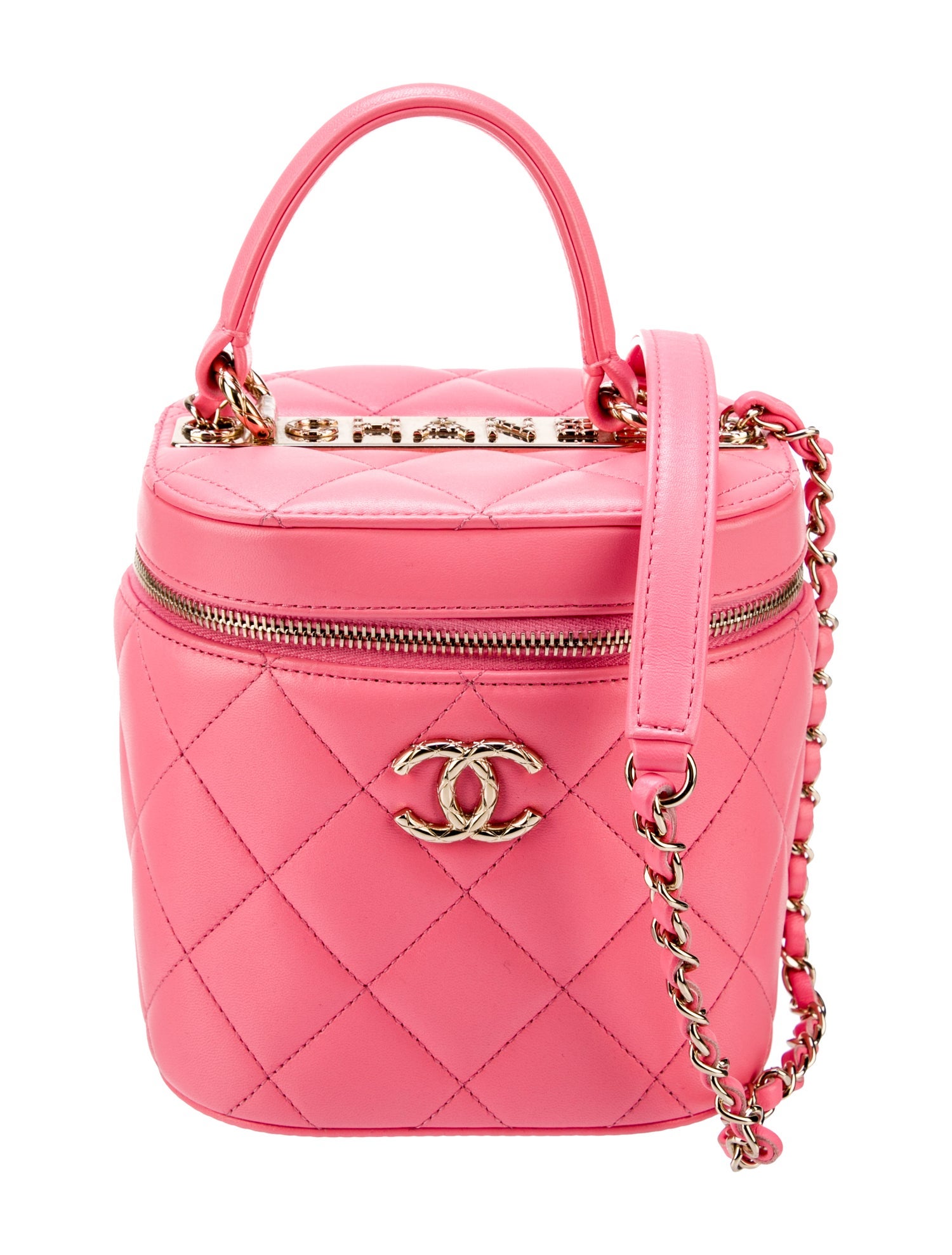 Chanel Medium Filigree Vanity Case - Pink Handle Bags, Handbags ...