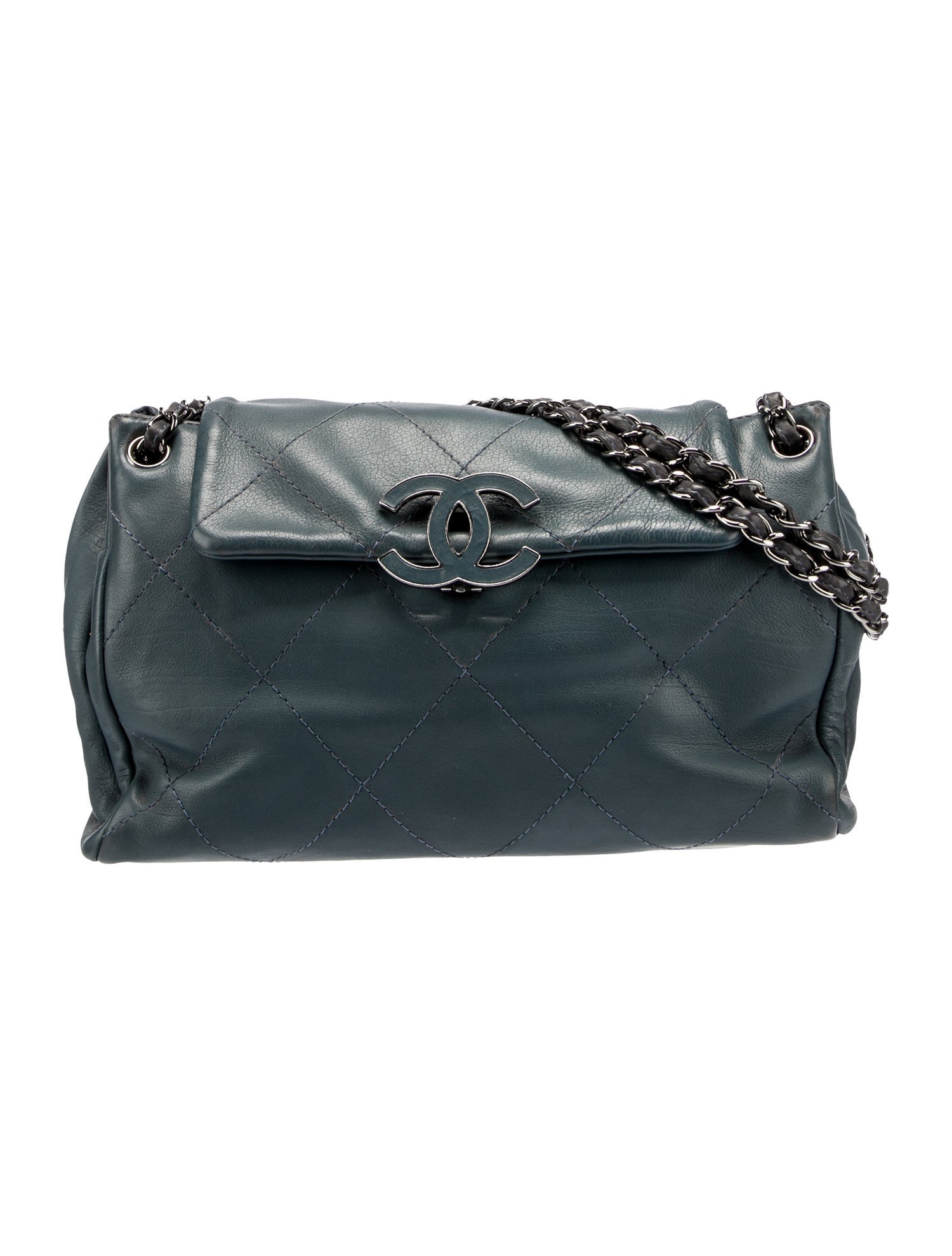 Chanel Hamptons CC Accordion Flap Bag - Blue Shoulder Bags, Handbags ...