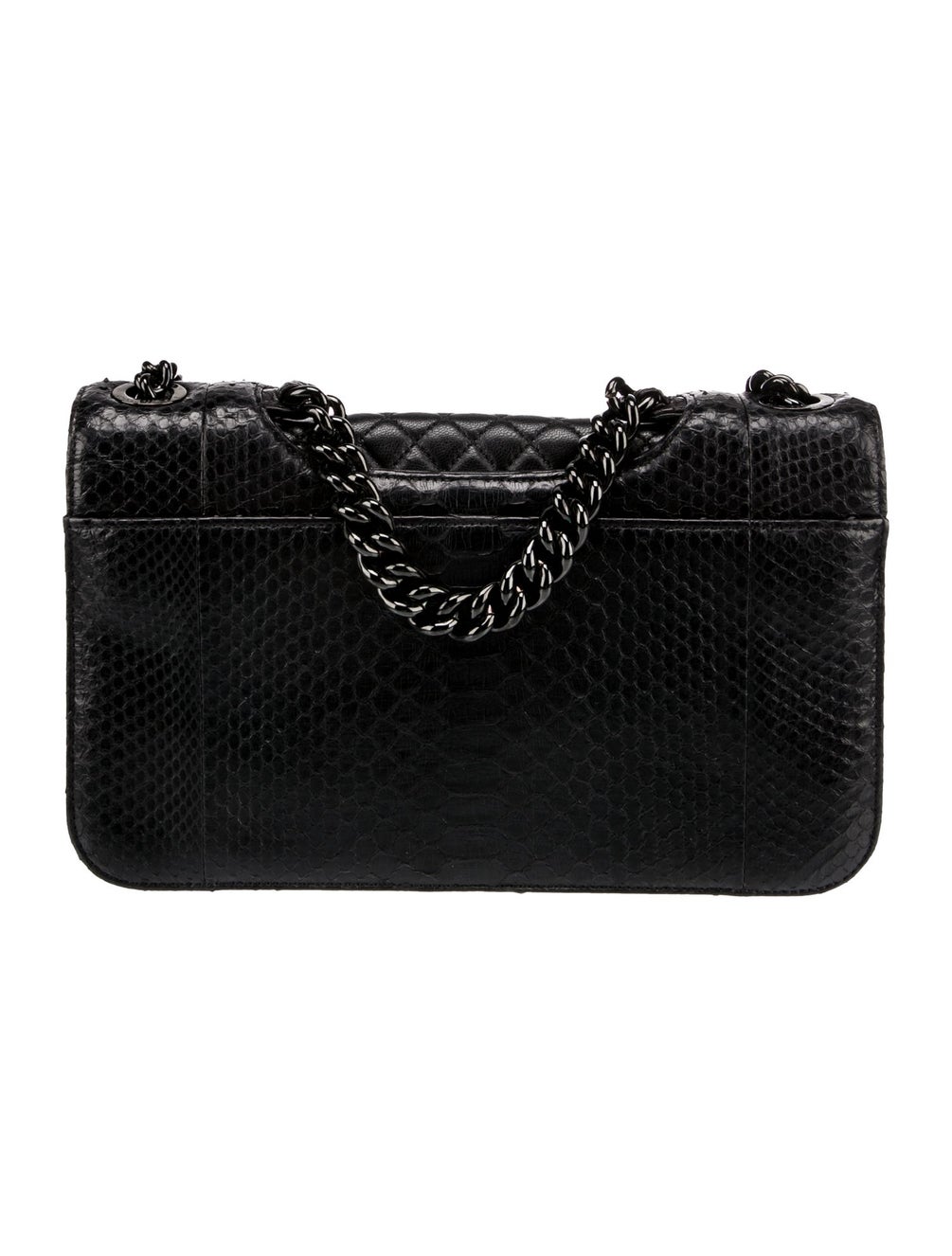 Chanel Medium Python Perfect Edge Flap Bag - Black Shoulder Bags ...