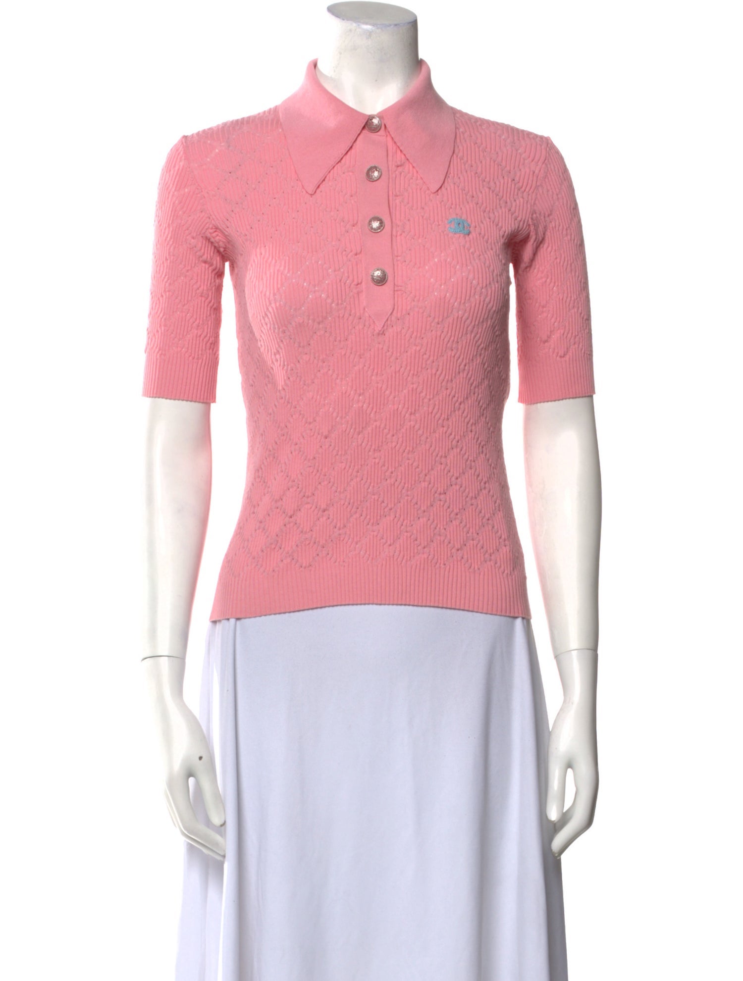 Chanel 2020 Short Sleeve Polo w/ Tags - Pink Tops, Clothing ...
