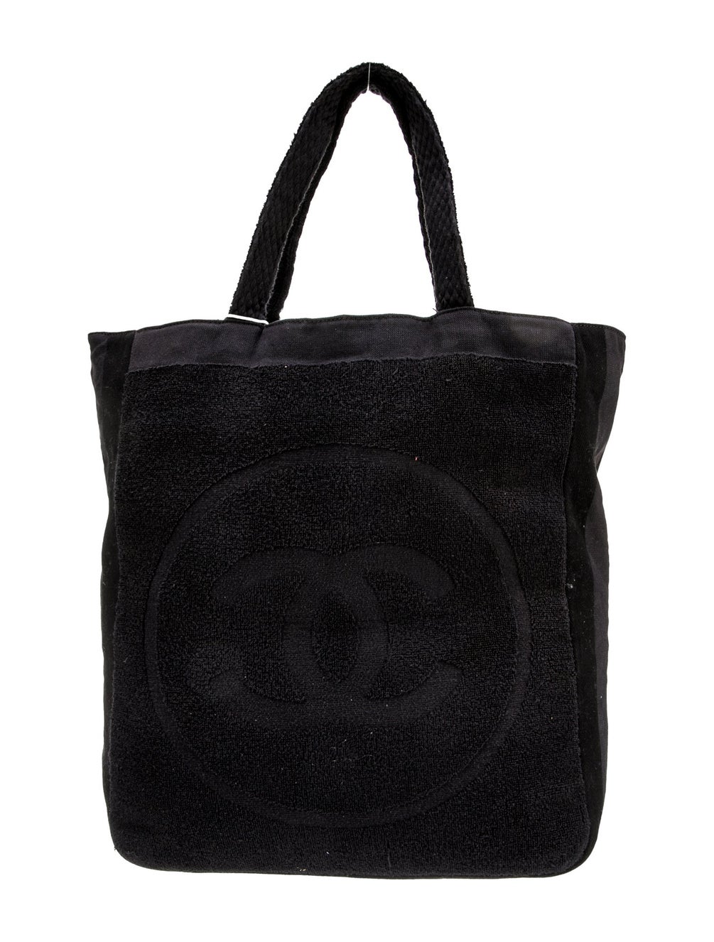 Chanel Terry Cloth CCC Beach Tote - Black Totes, Handbags - CHA1044786 ...