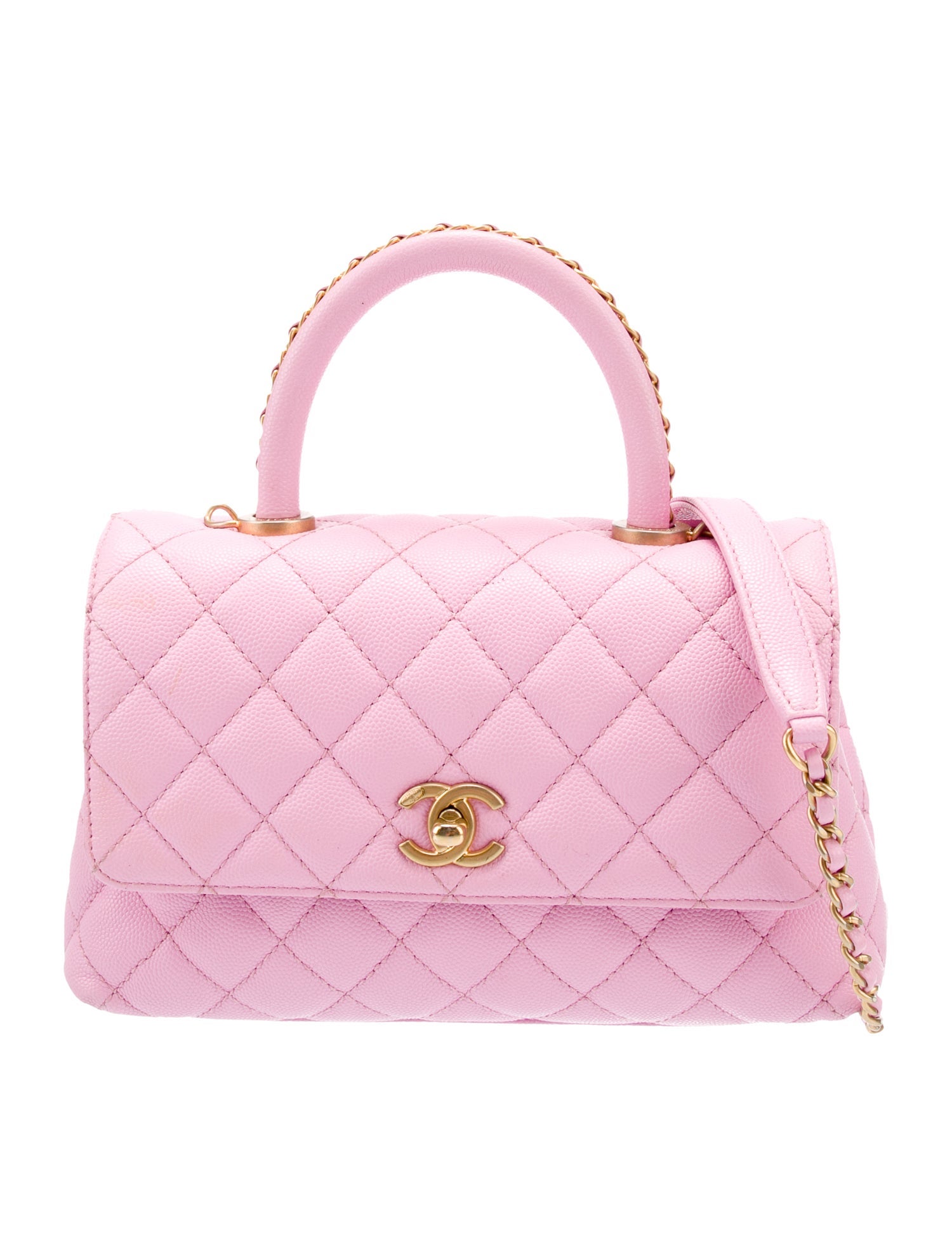 Chanel Mini Coco Handle Bag - Pink Handle Bags, Handbags - CHA1046218 ...