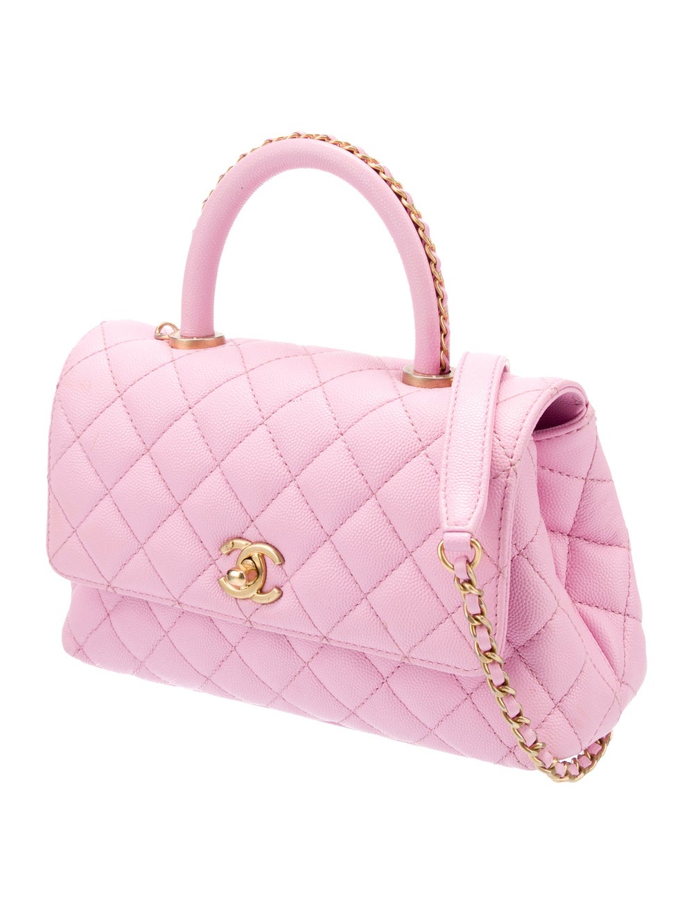 Chanel Mini Coco Handle Bag - Pink Handle Bags, Handbags - CHA1046218 | The RealReal