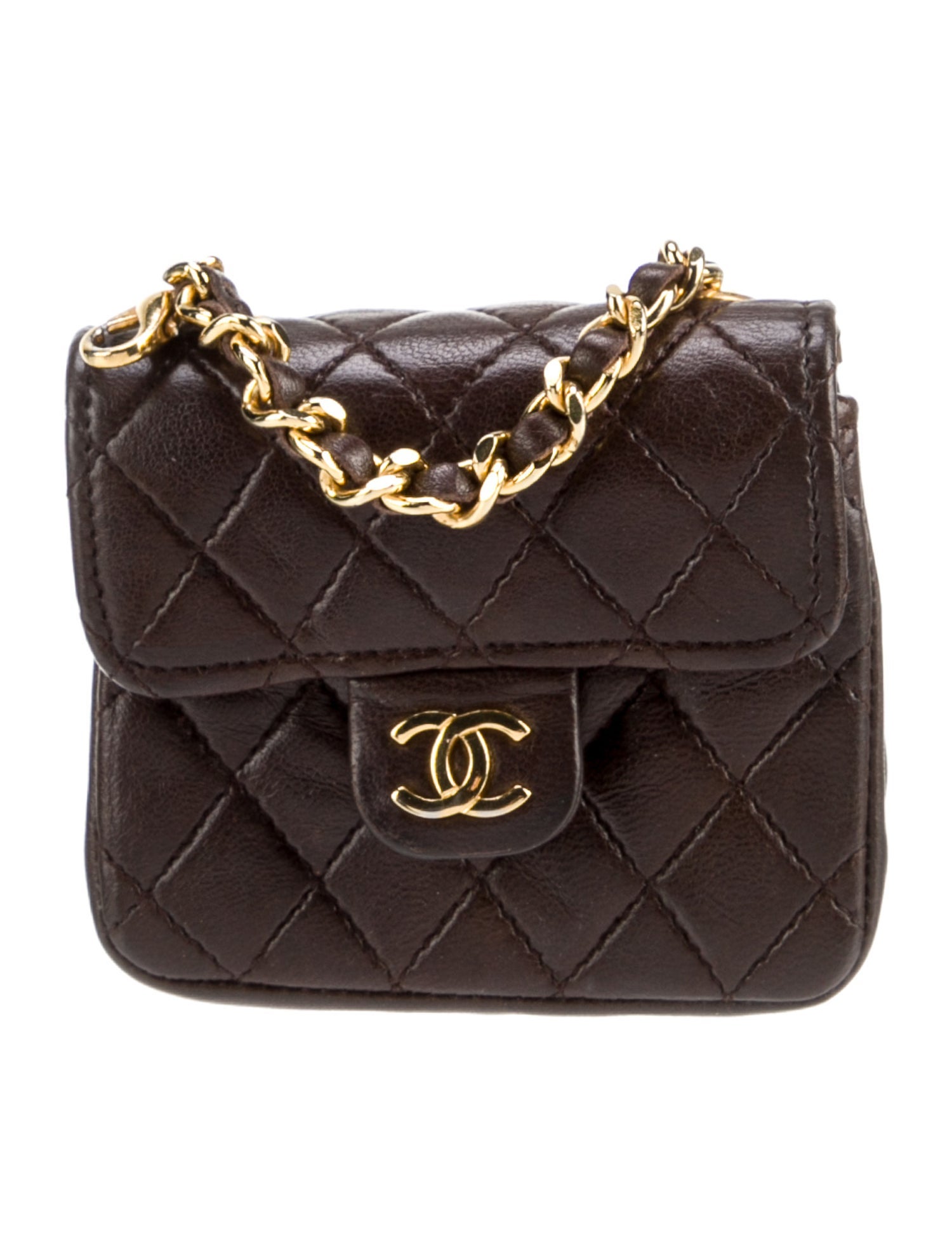Chanel Vintage Micro Flap Bag - Brown Mini Bags, Handbags - CHA1047471 ...